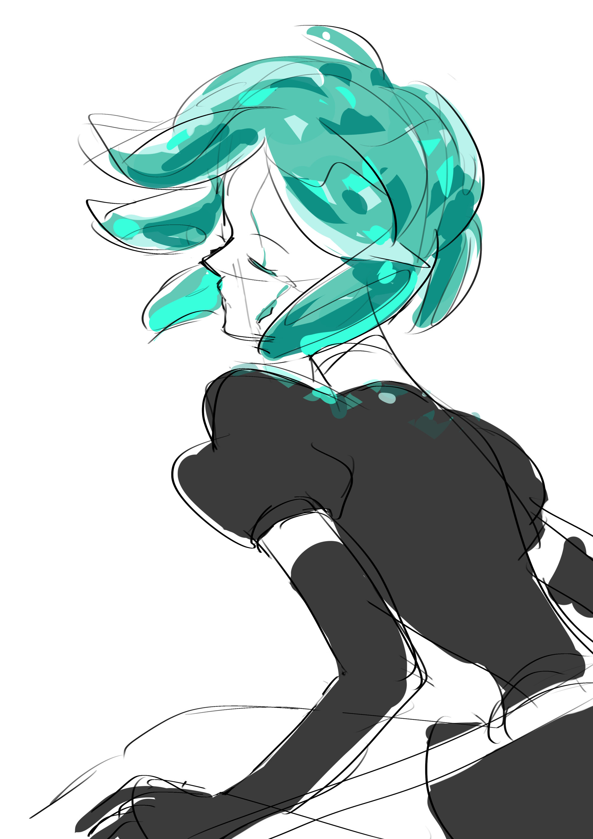 how to draw houseki no kuni hair