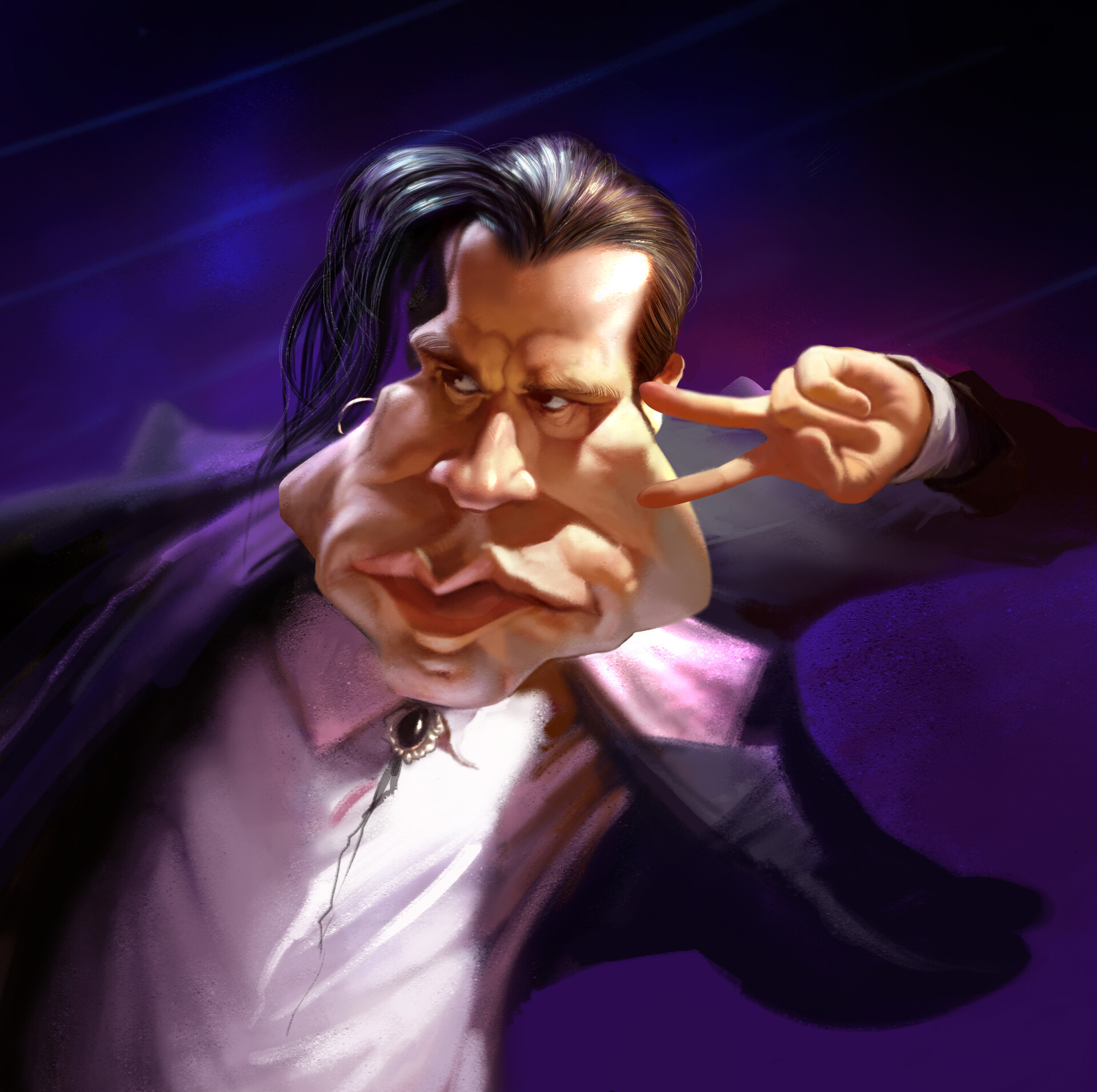 ArtStation - John Travolta caricature