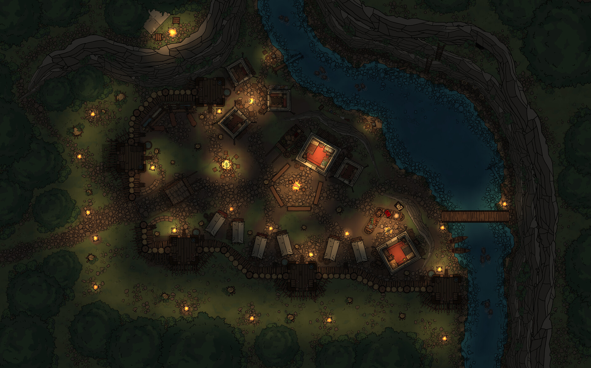 Morvold Press - Battle Map | River Bandit Outpost