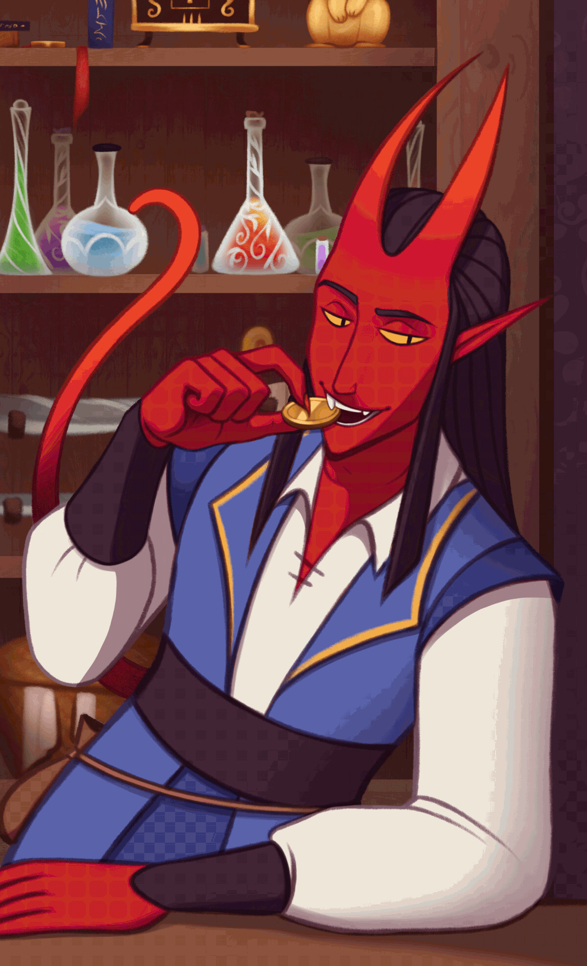 ArtStation - [The Deck of Many] Tiefling Merchant