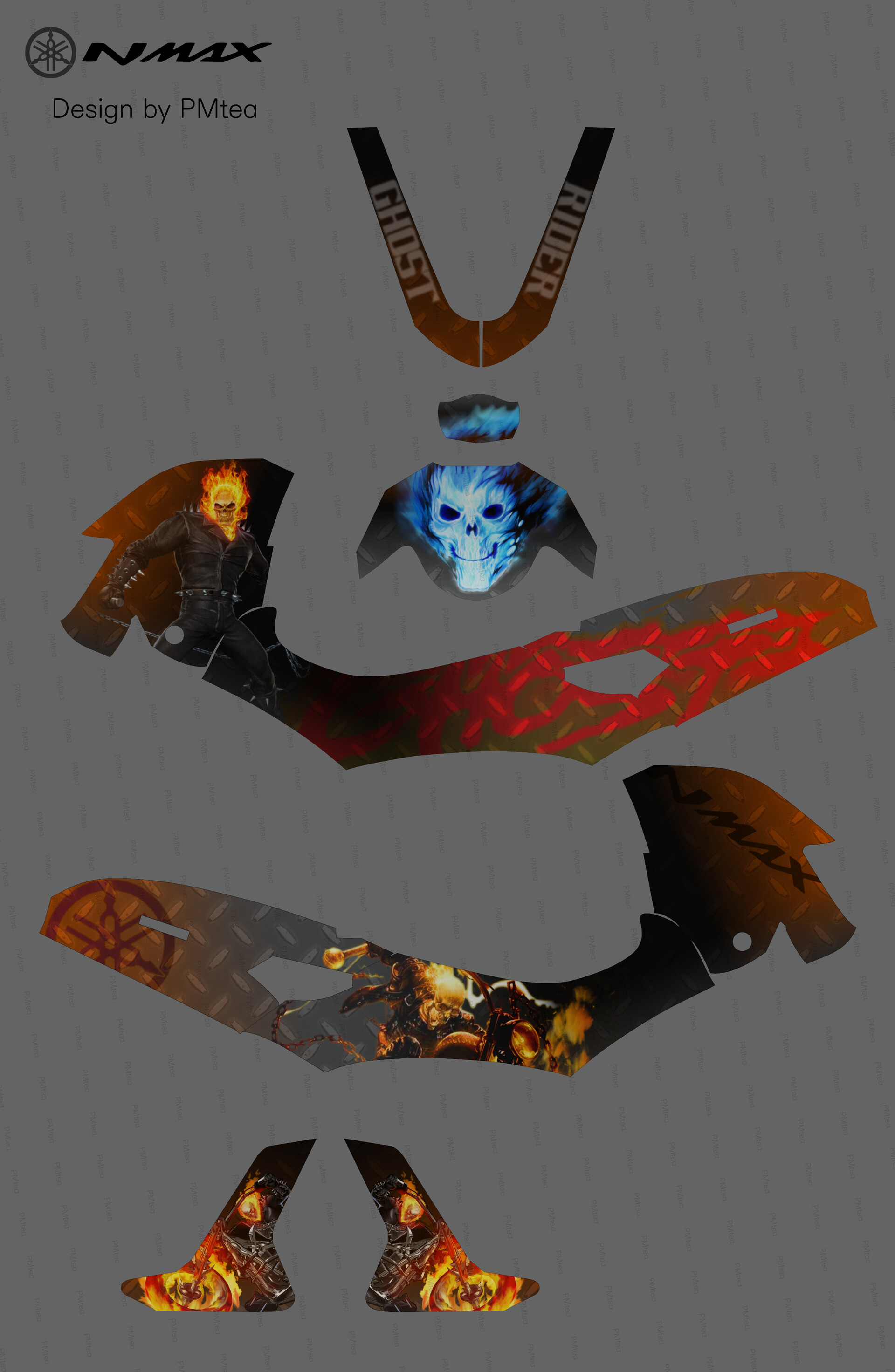 ArtStation - Ghost Rider Motor Decals