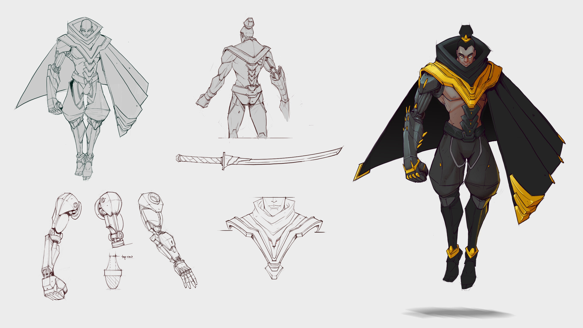 ArtStation - Character concept - "Cirtuits and Shields" Game