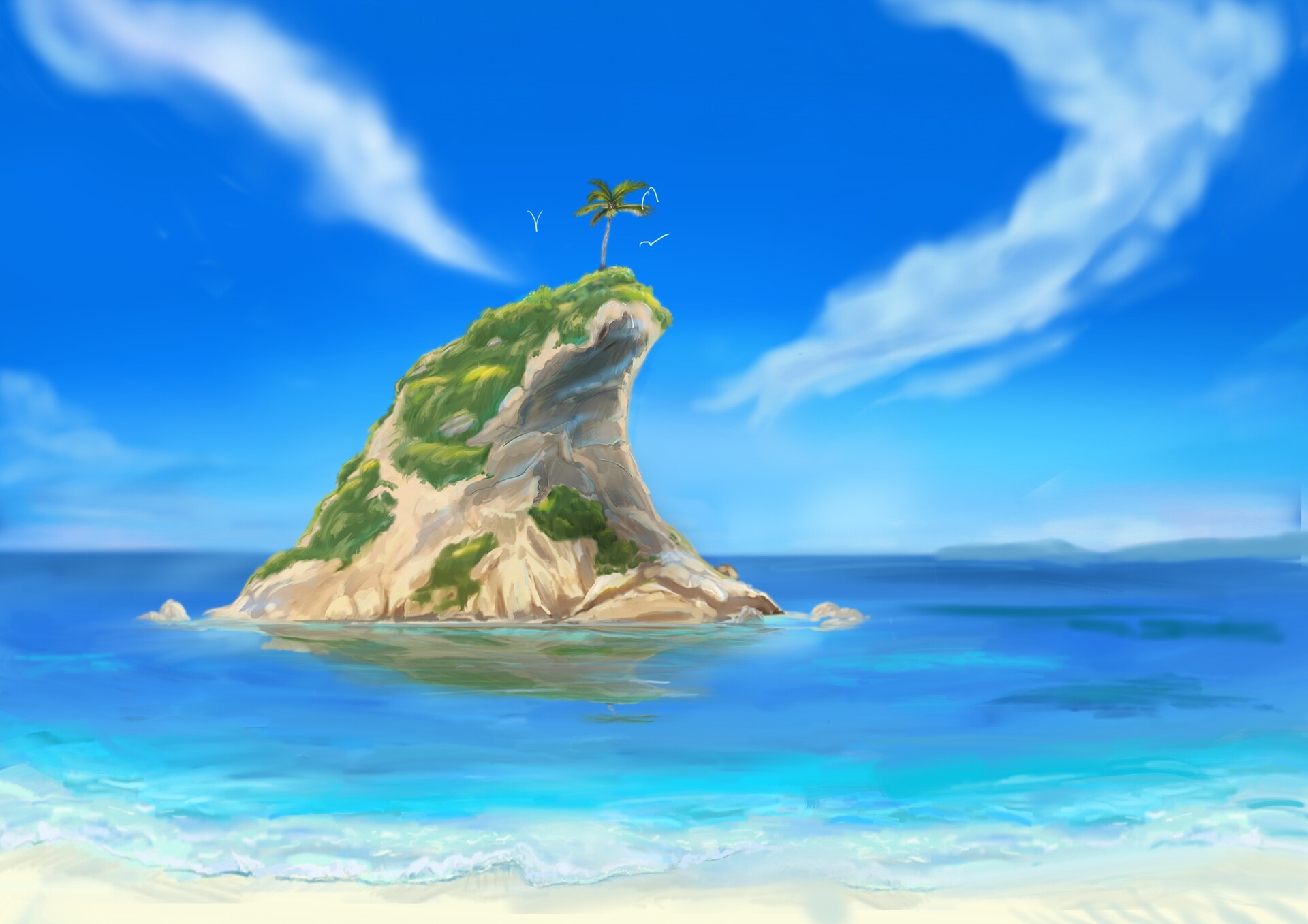 ArtStation - Environment Art - Shark Fin Island