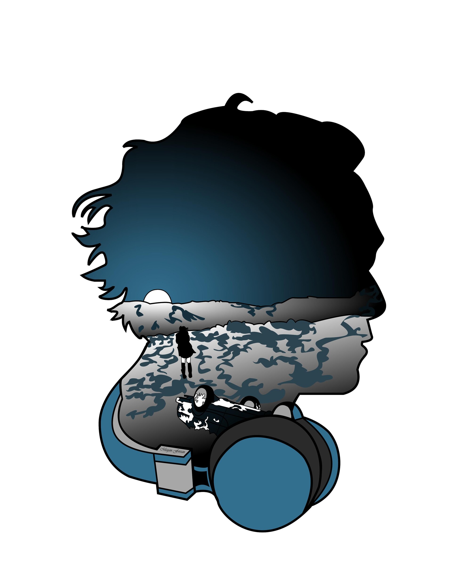 ArtStation - Riley Blue Silhouette - Sense8 Fan Art