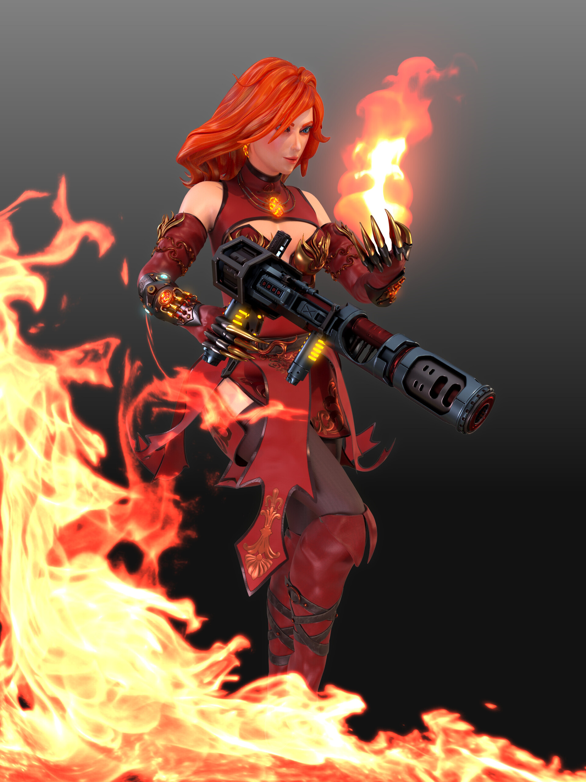 ArtStation - Stylized Fire Mage