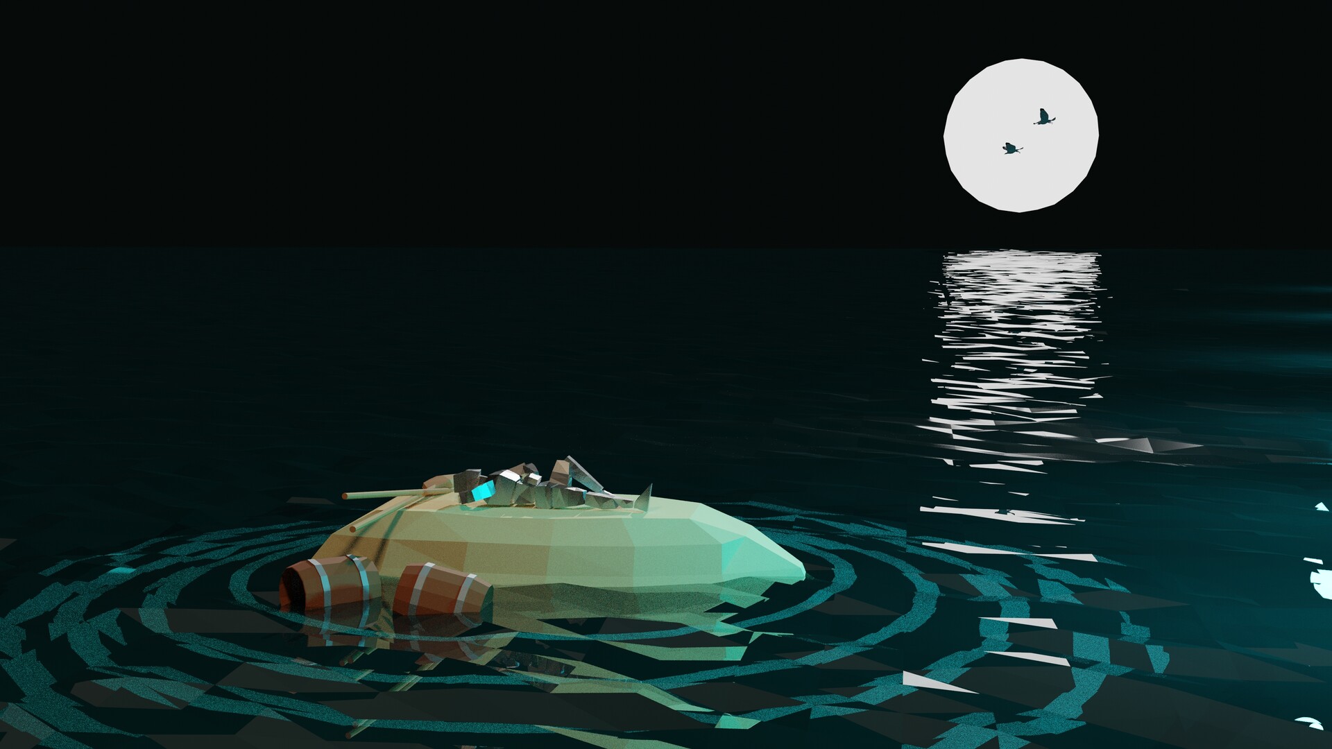 ArtStation - Lost at Sea (Night)