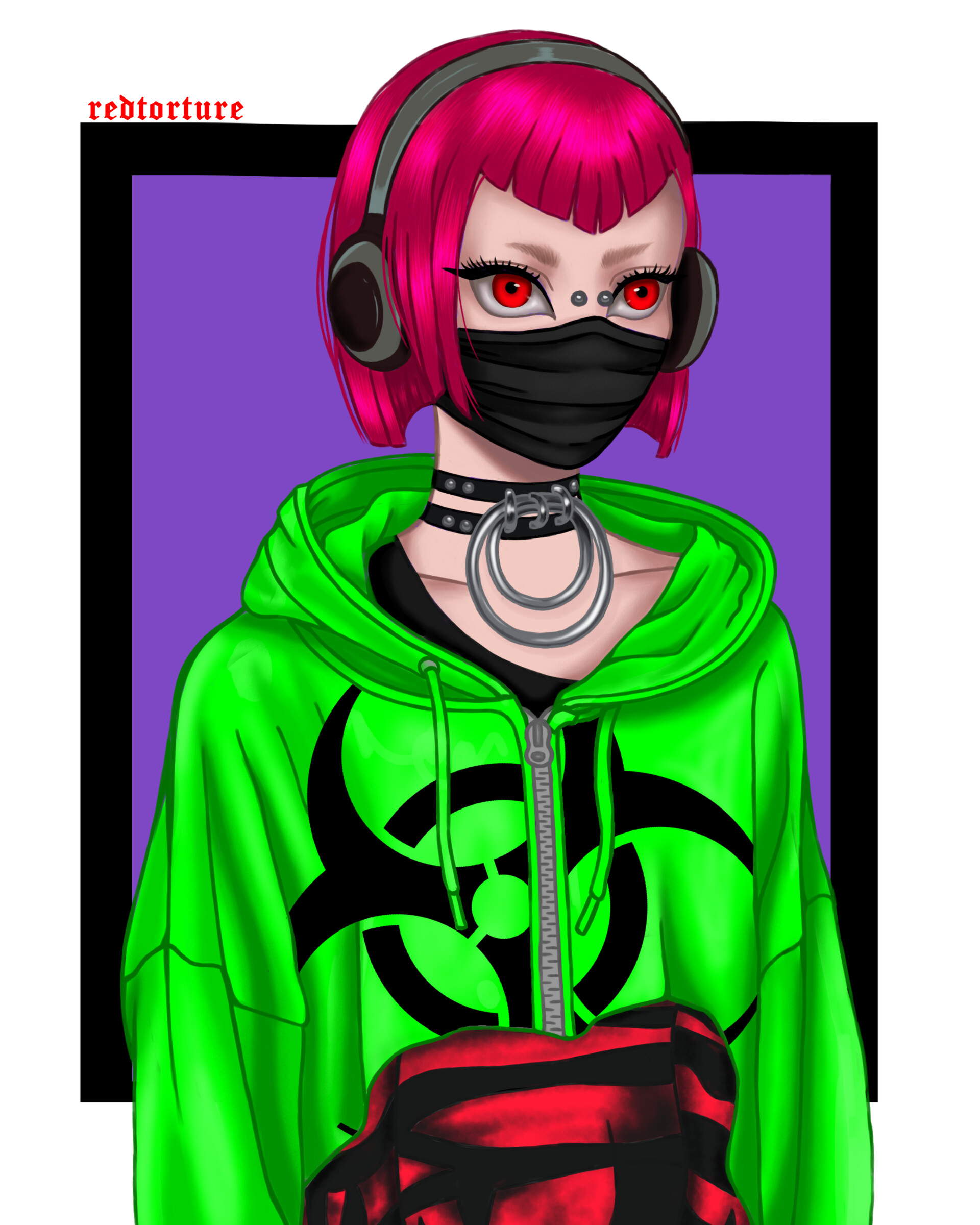 ArtStation - Cyberpunk Girl in Pandemic