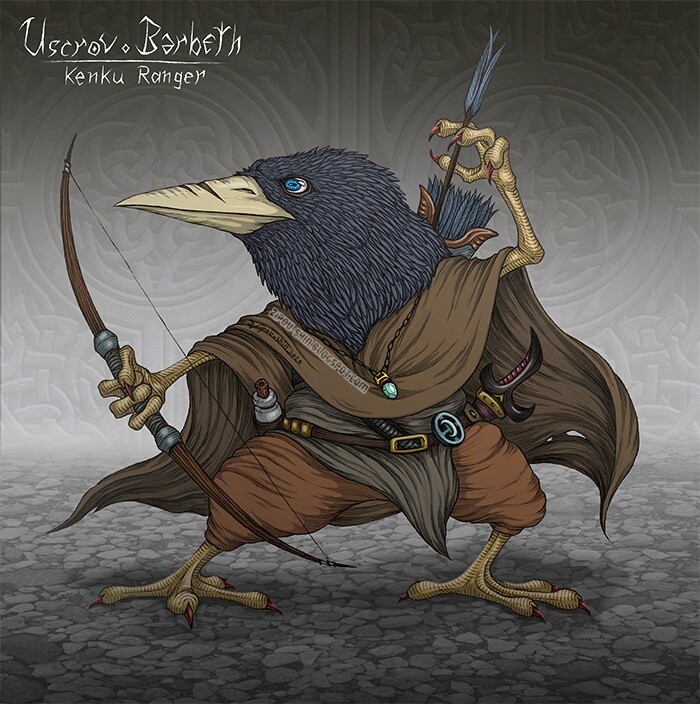 ArtStation - Uscrov Barbeth, kenku ranger
