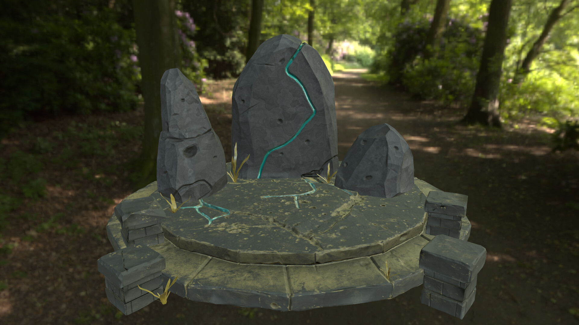 ArtStation - 3d model of a stylized monolith.