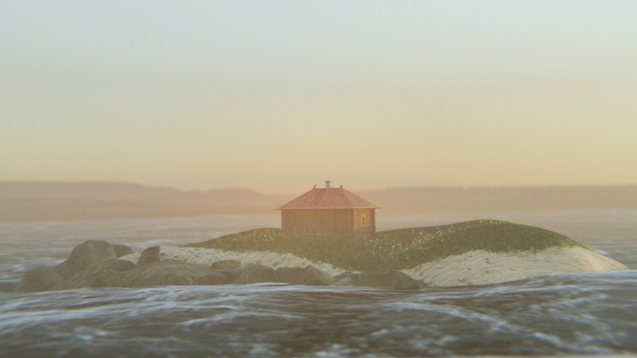 ArtStation - Random house on an island