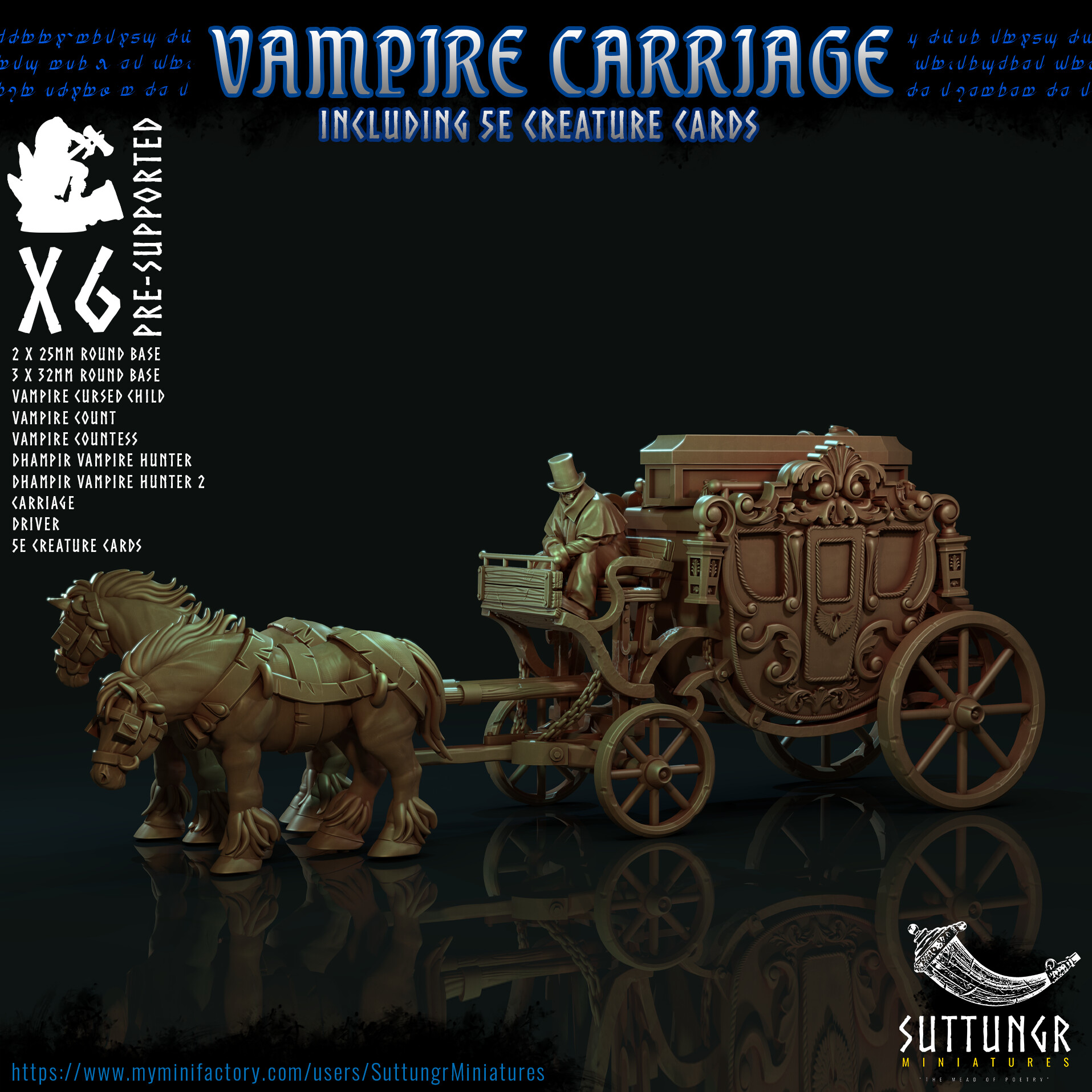 Kieran Russell - Vampire Court - Suttungr Miniatures 3D Print