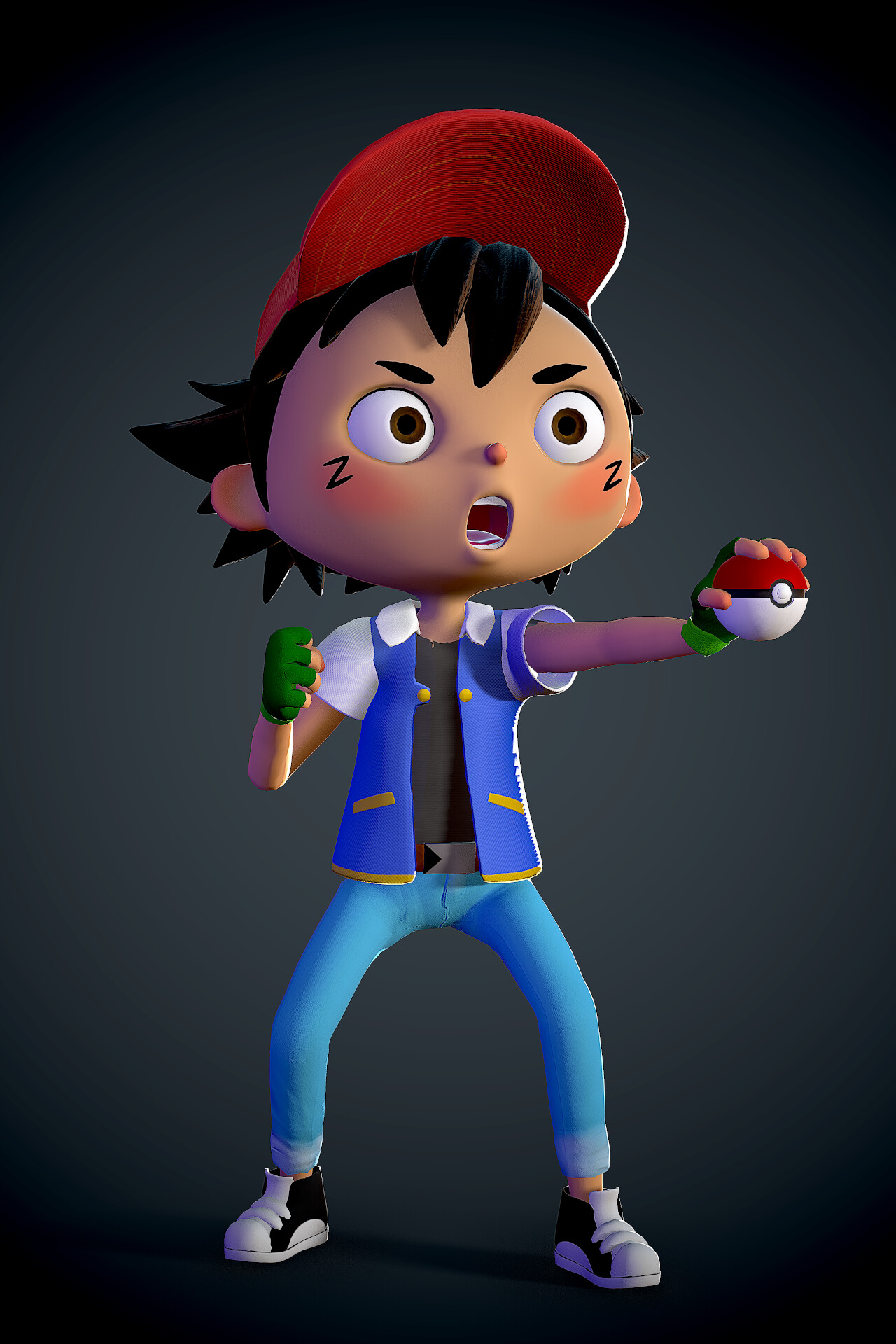 ArtStation - Ash Ketchum Fanart (Pokémon)
