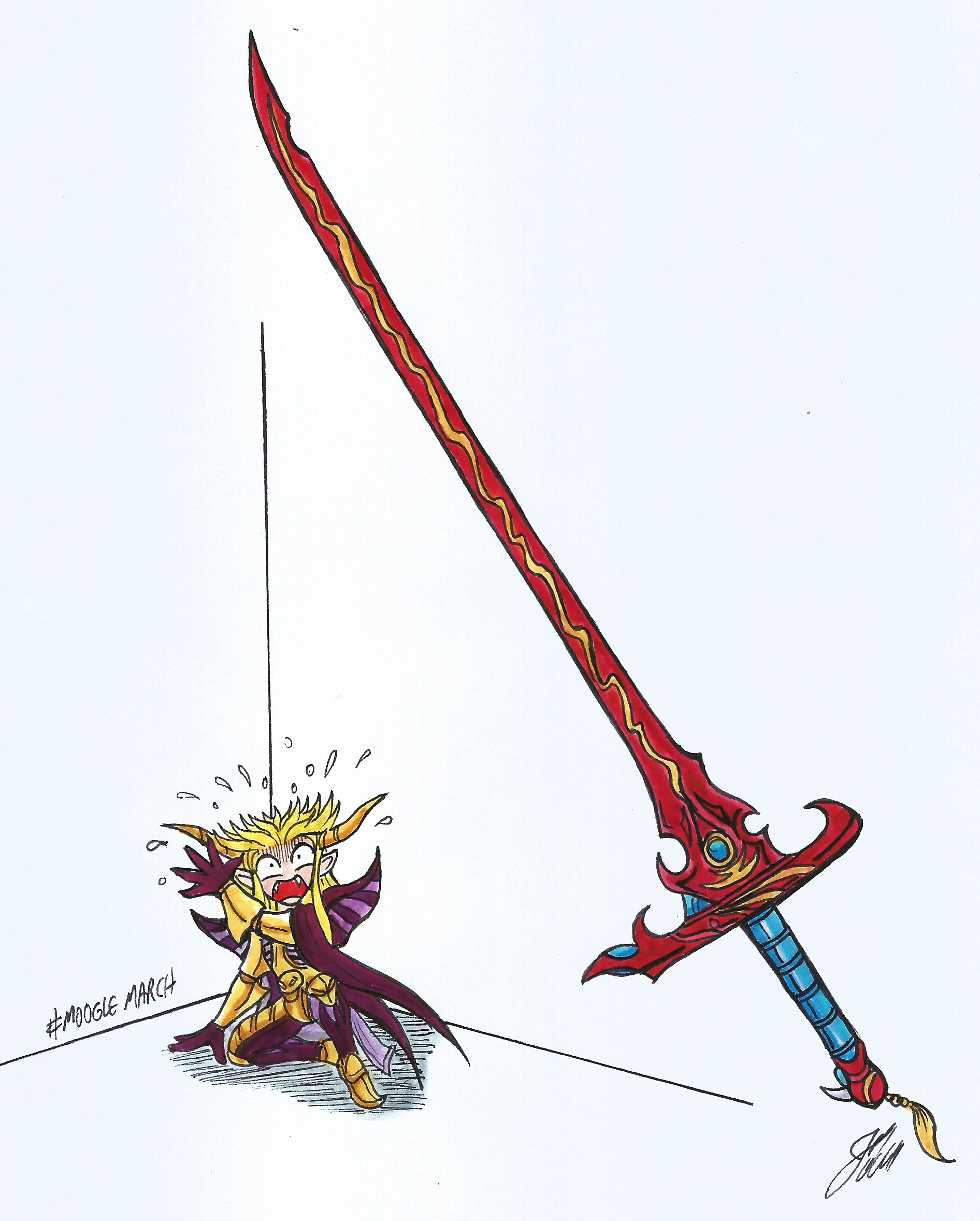 ArtStation - Emperor of Palamecia vs Blood Sword - Final Fantasy 2