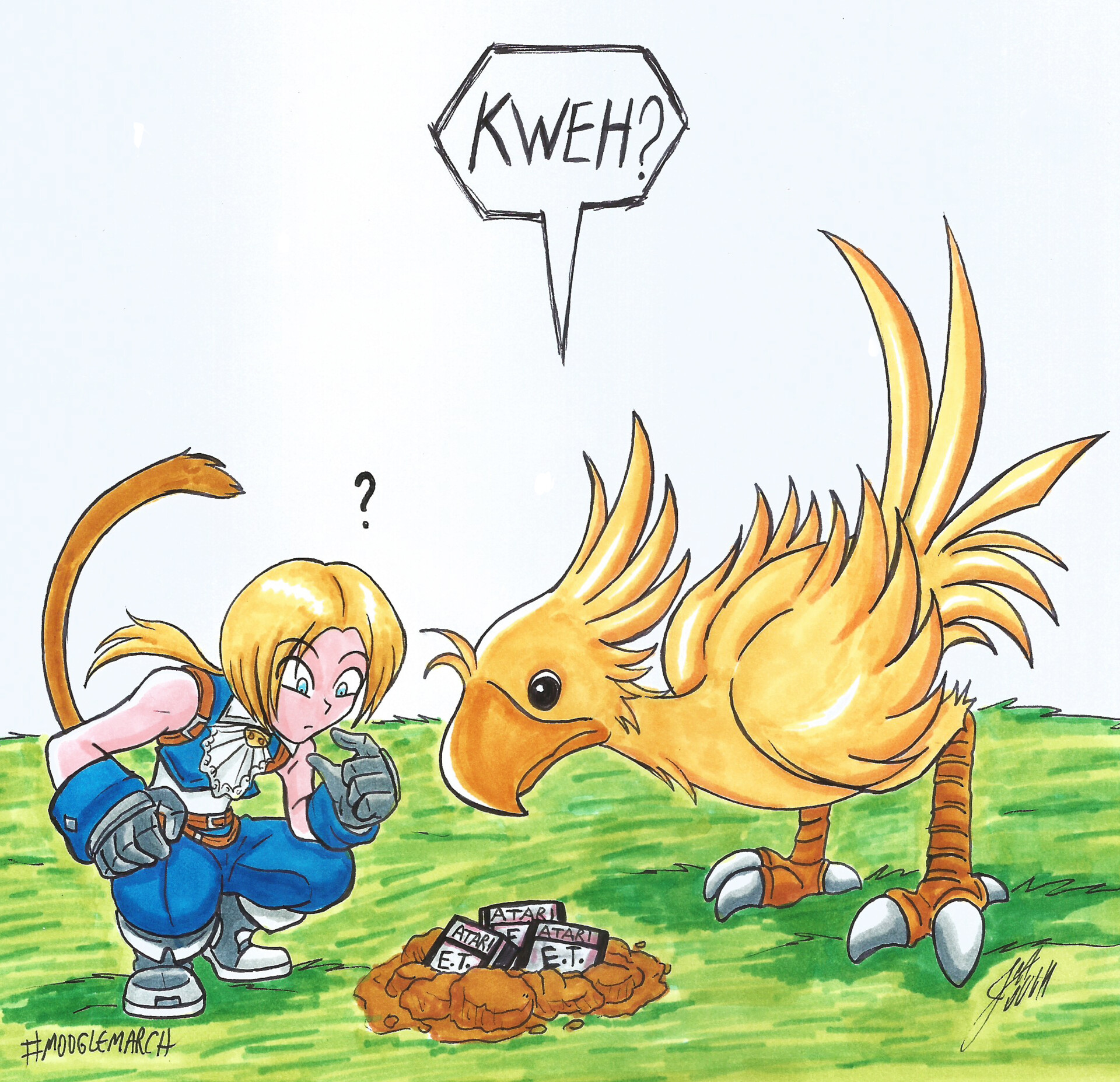 ArtStation - Zidane & Chocobo - Final Fantasy 9