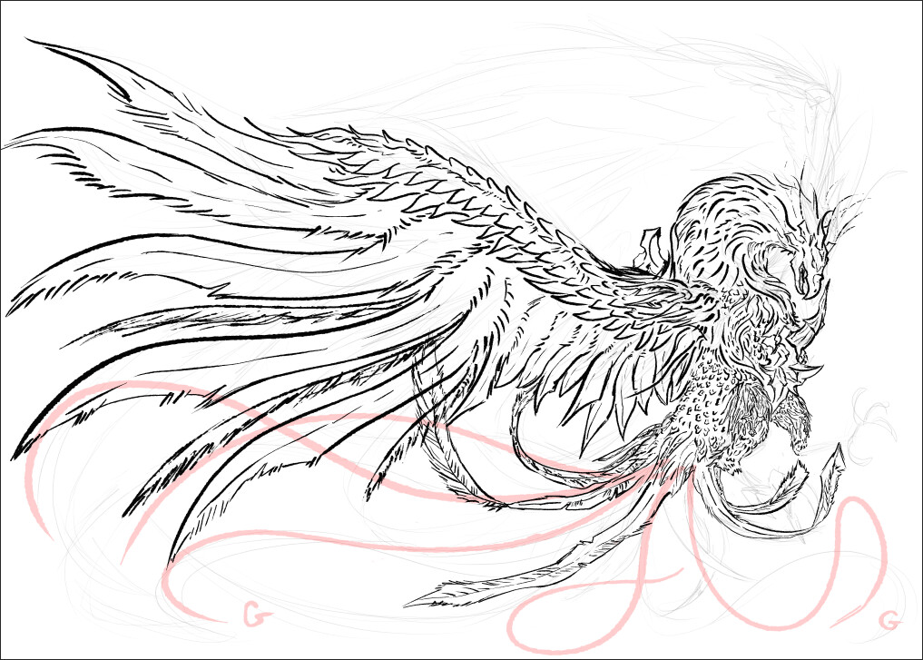 realistic phoenix coloring pages