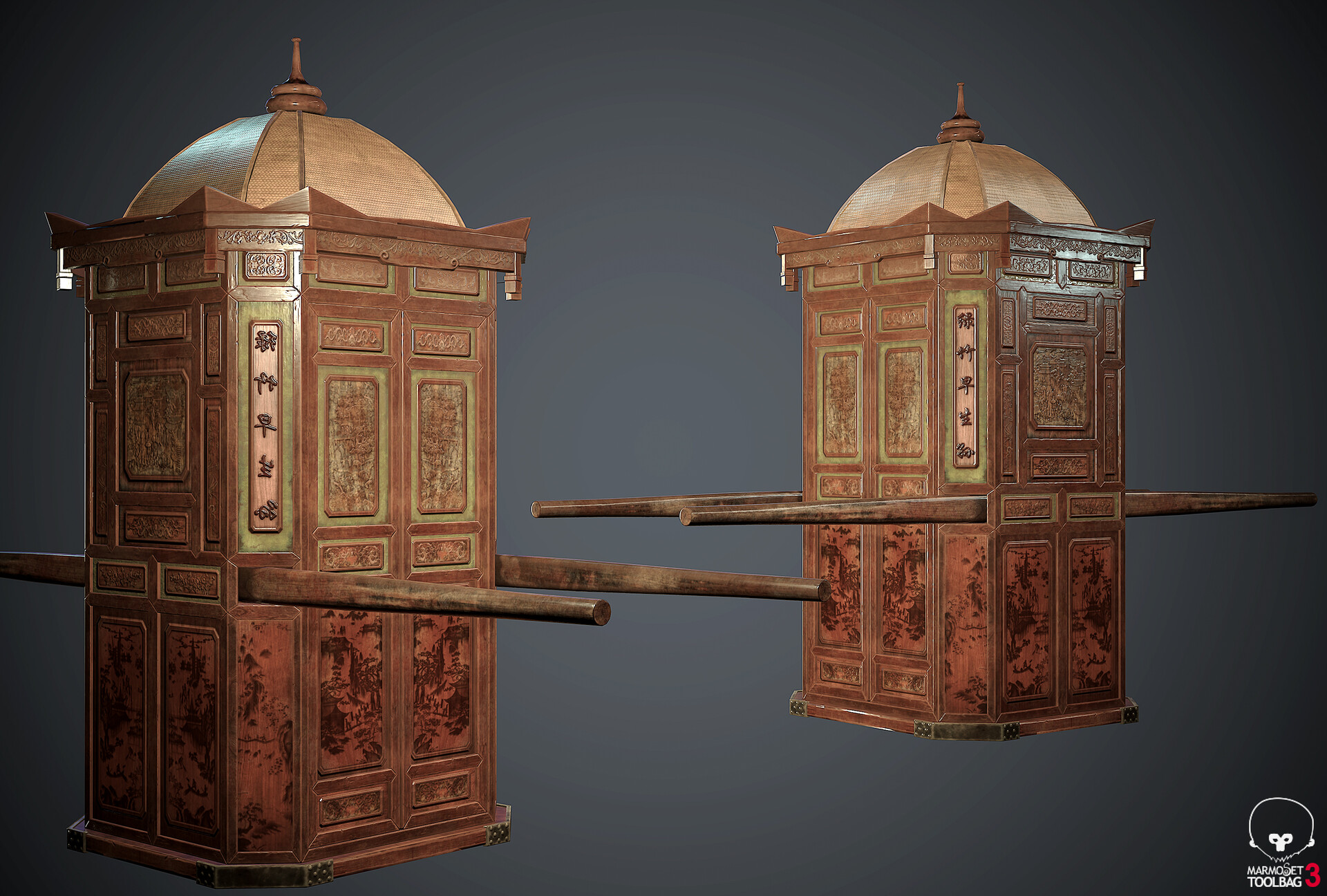 ArtStation - Exercise - Ancient China (Sedan chair)