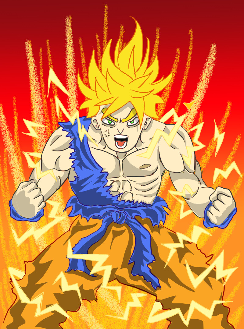 ArtStation - Goku angry supersayan