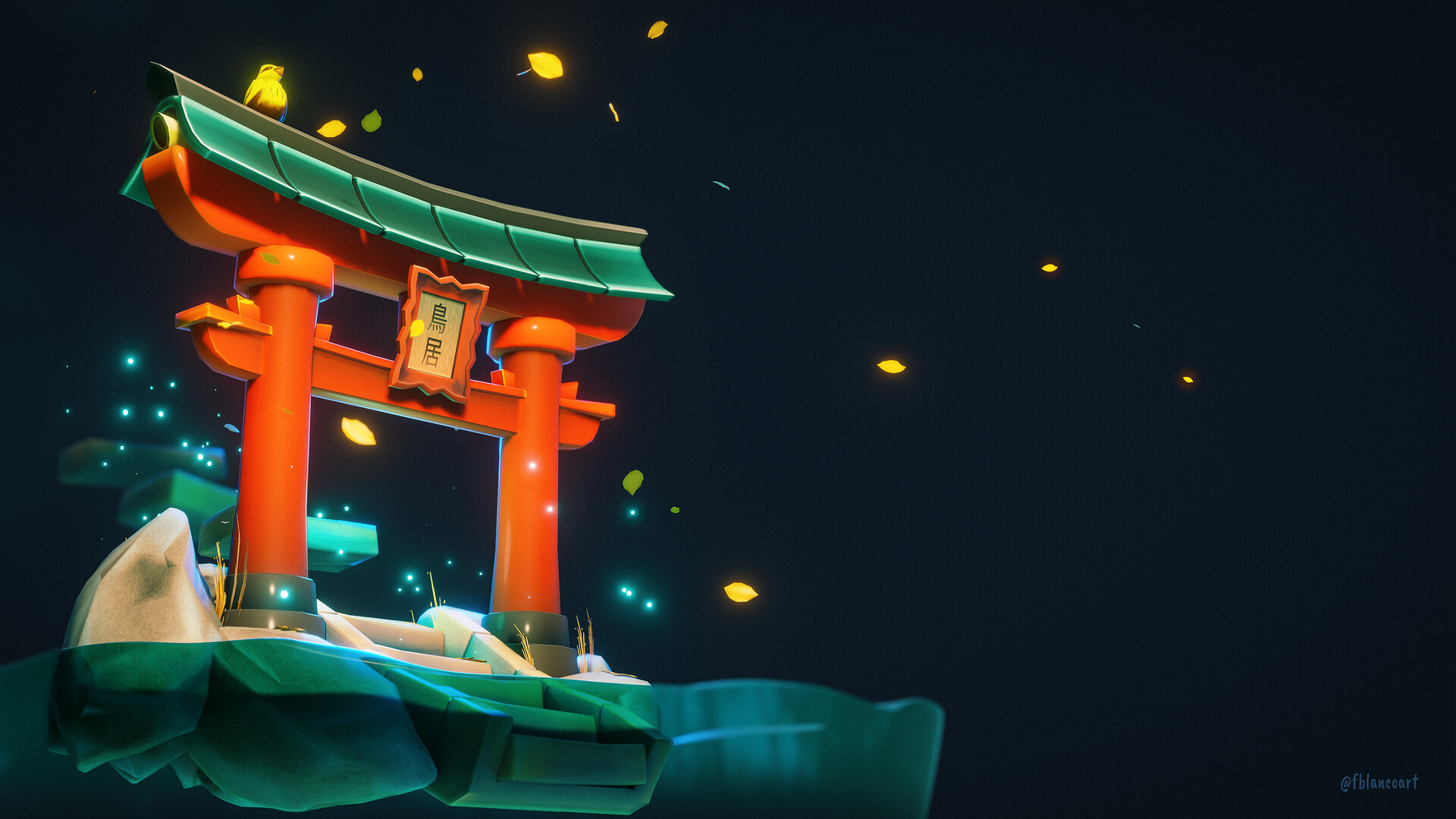 Felipe Blanco - Stylized Torii Gate