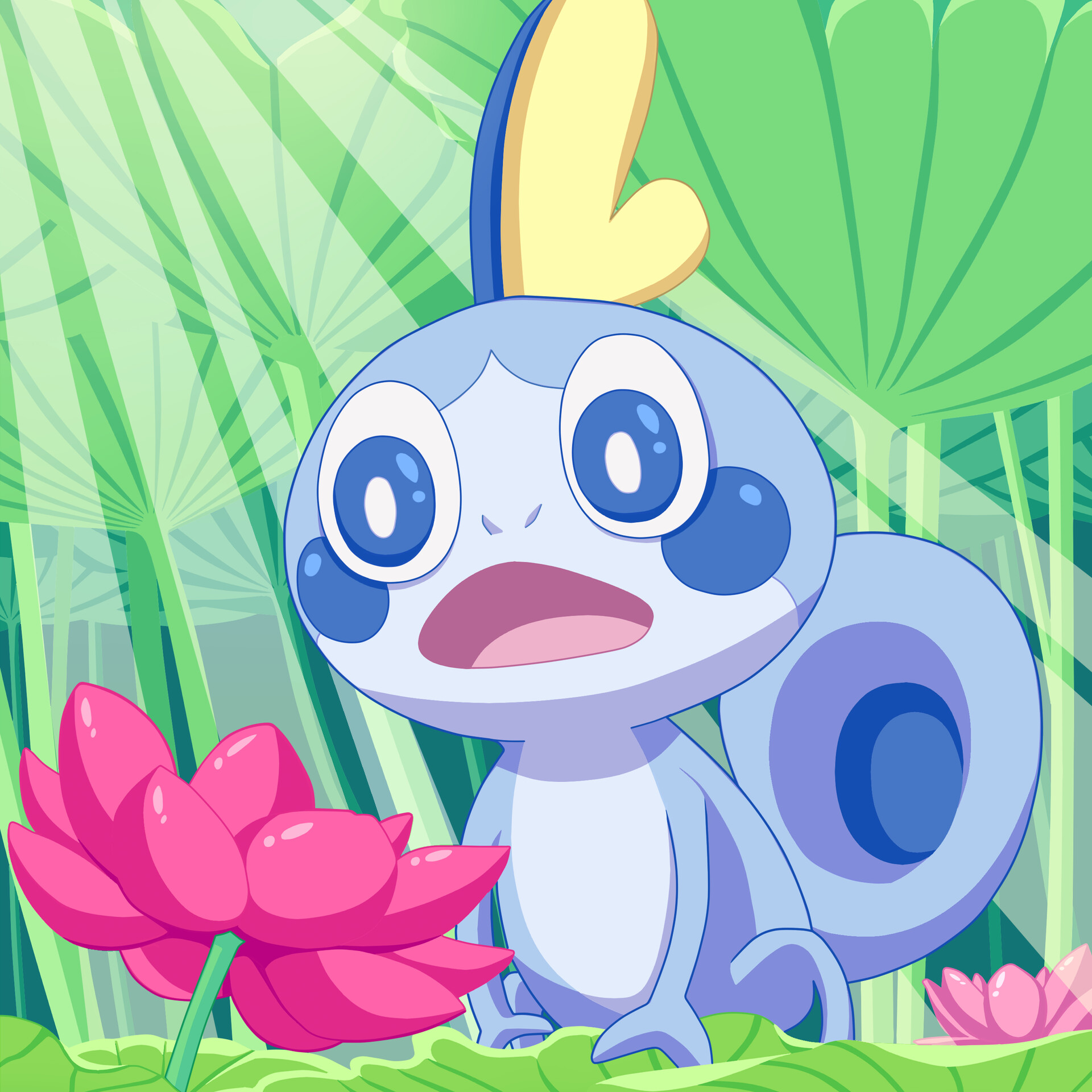 ArtStation - Pokémon fanart - Sobble (2D)