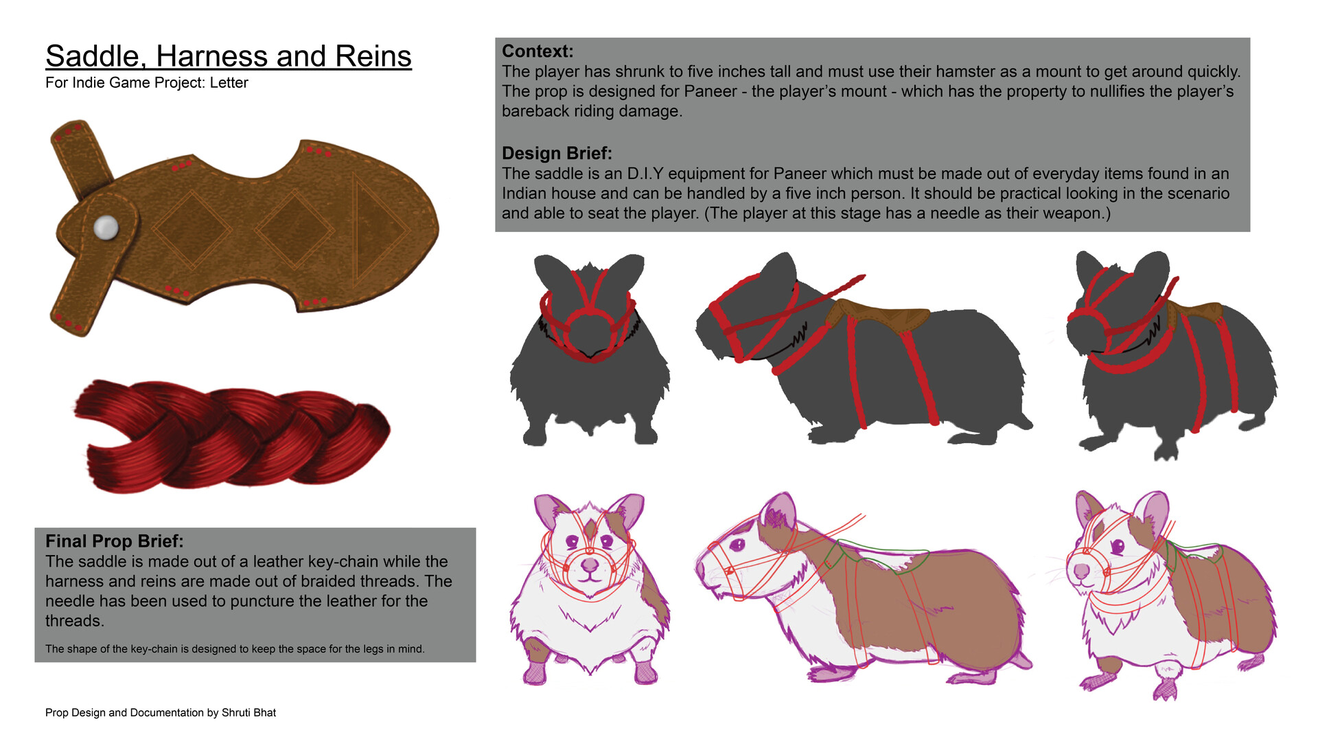 ArtStation - Saddle, Harness and Reins (Prop Design)