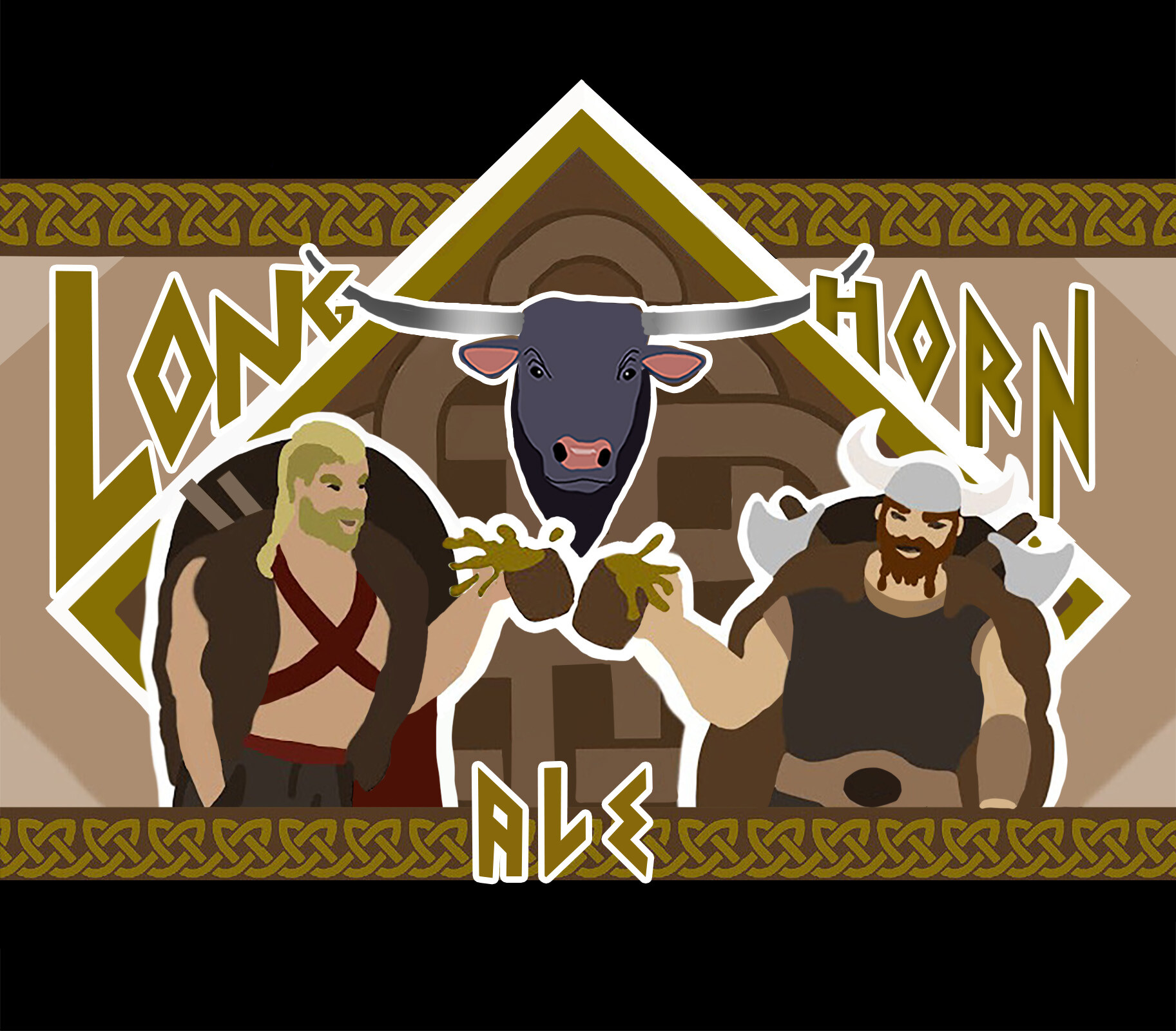 ArtStation - Long Horn Beer Label Design Example