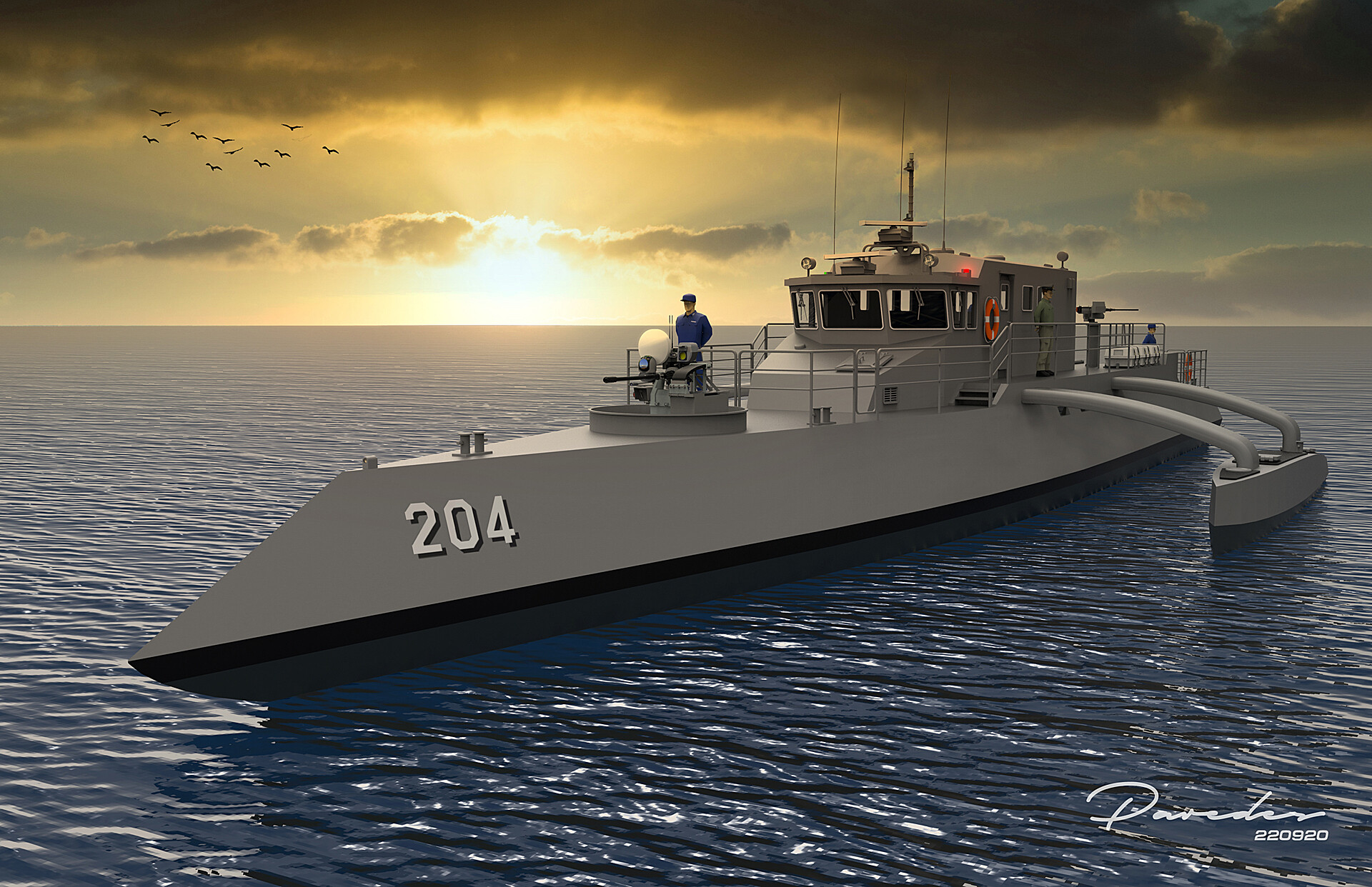 ArtStation - Multihull Patrol Boat