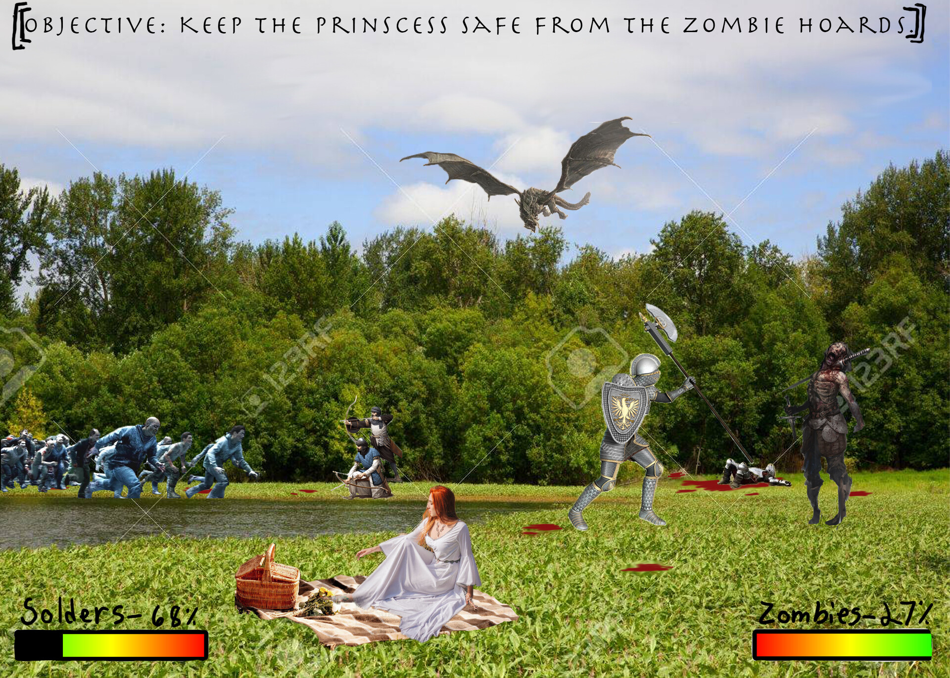 ArtStation - Medieval picnic post apocalypse