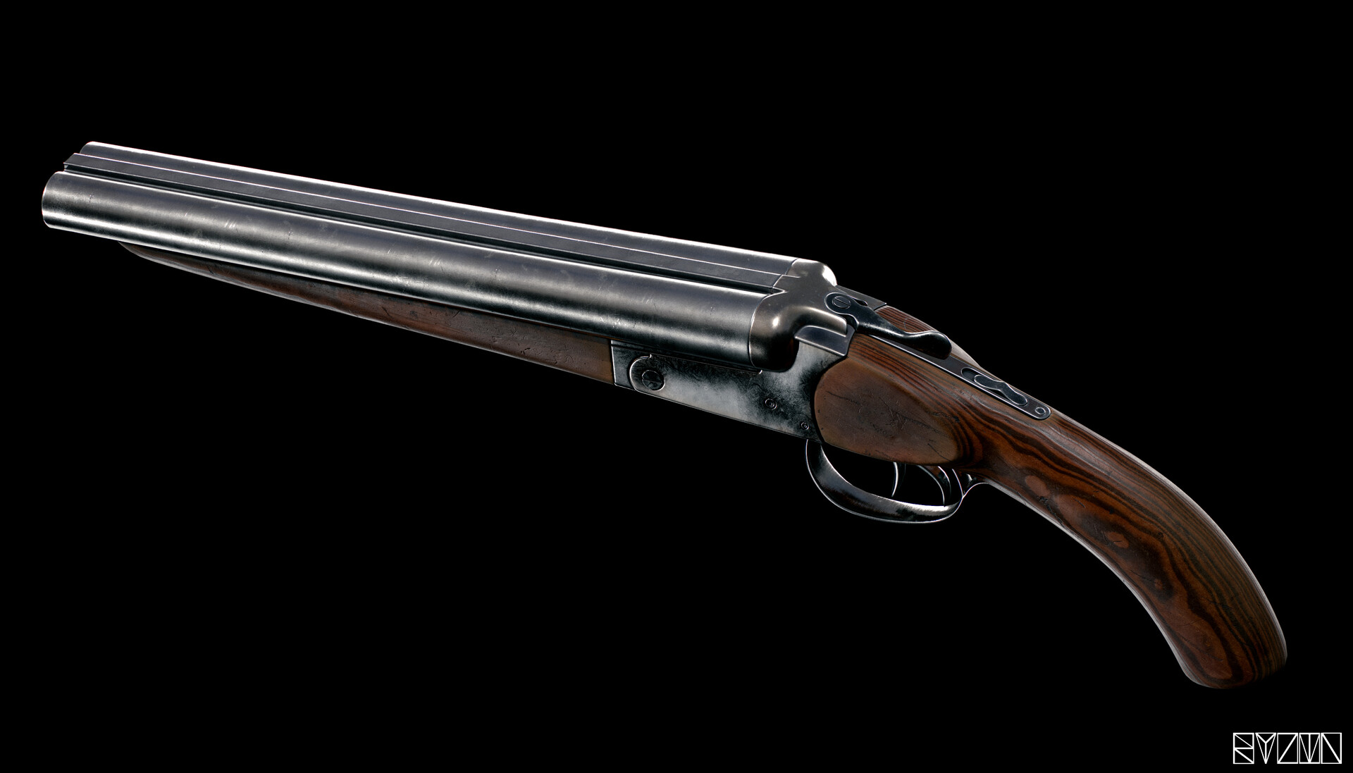 RYZIN ART - Double Barrel Shotgun