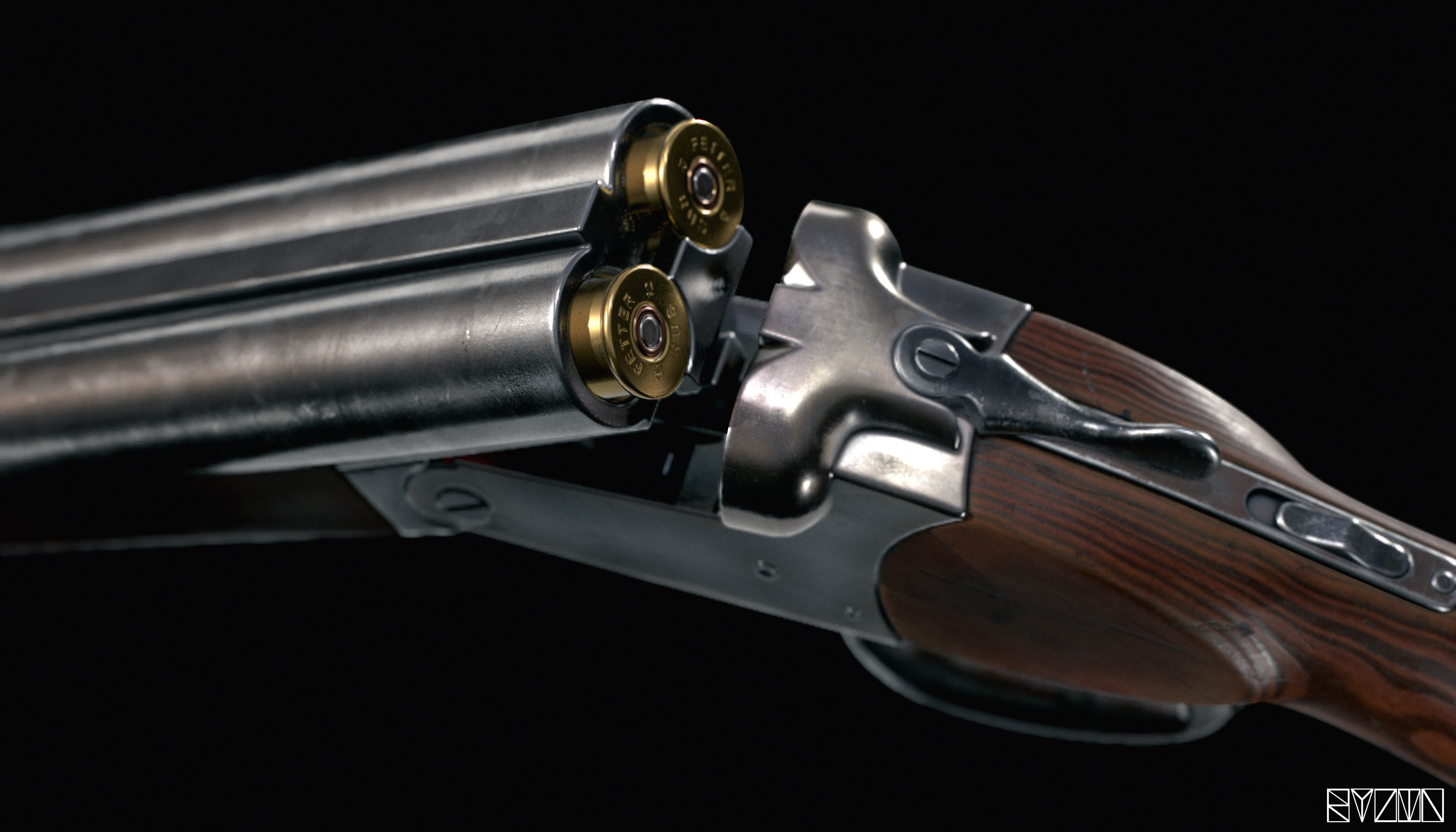 RYZIN ART - Double Barrel Shotgun