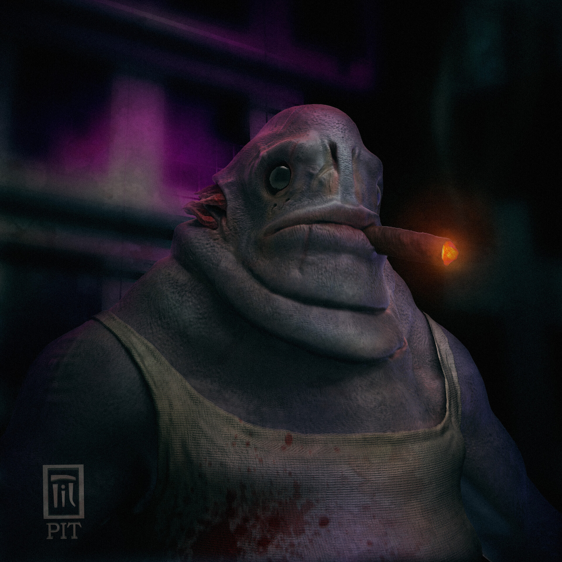 ArtStation - Alien portrait concept # 8 - Bouncer/Thug