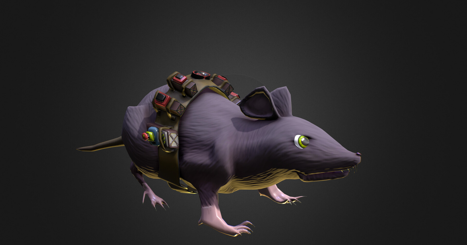 ArtStation - Stylized Rat with explosives