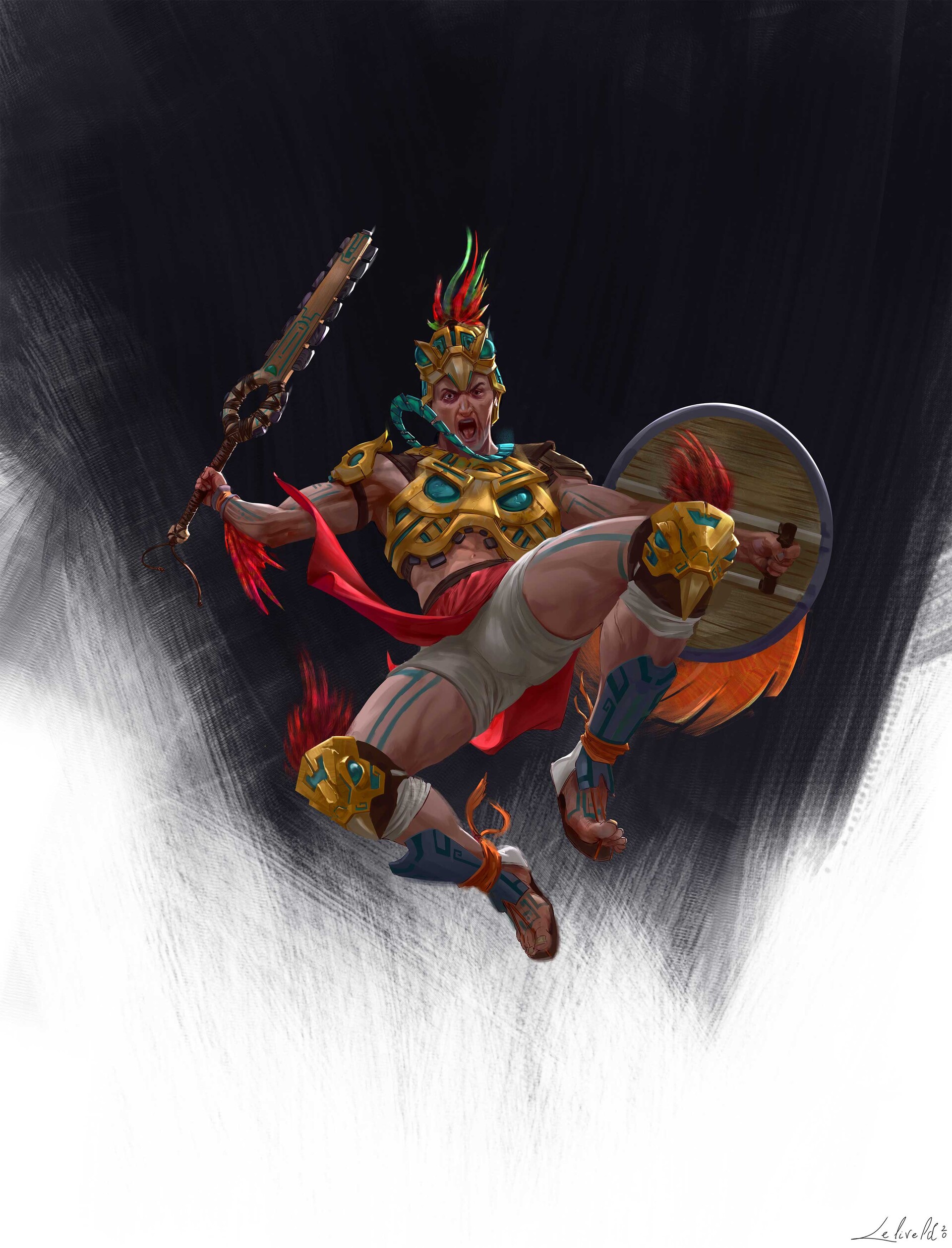 ArtStation - Aztec Warrior - CDC Challenge