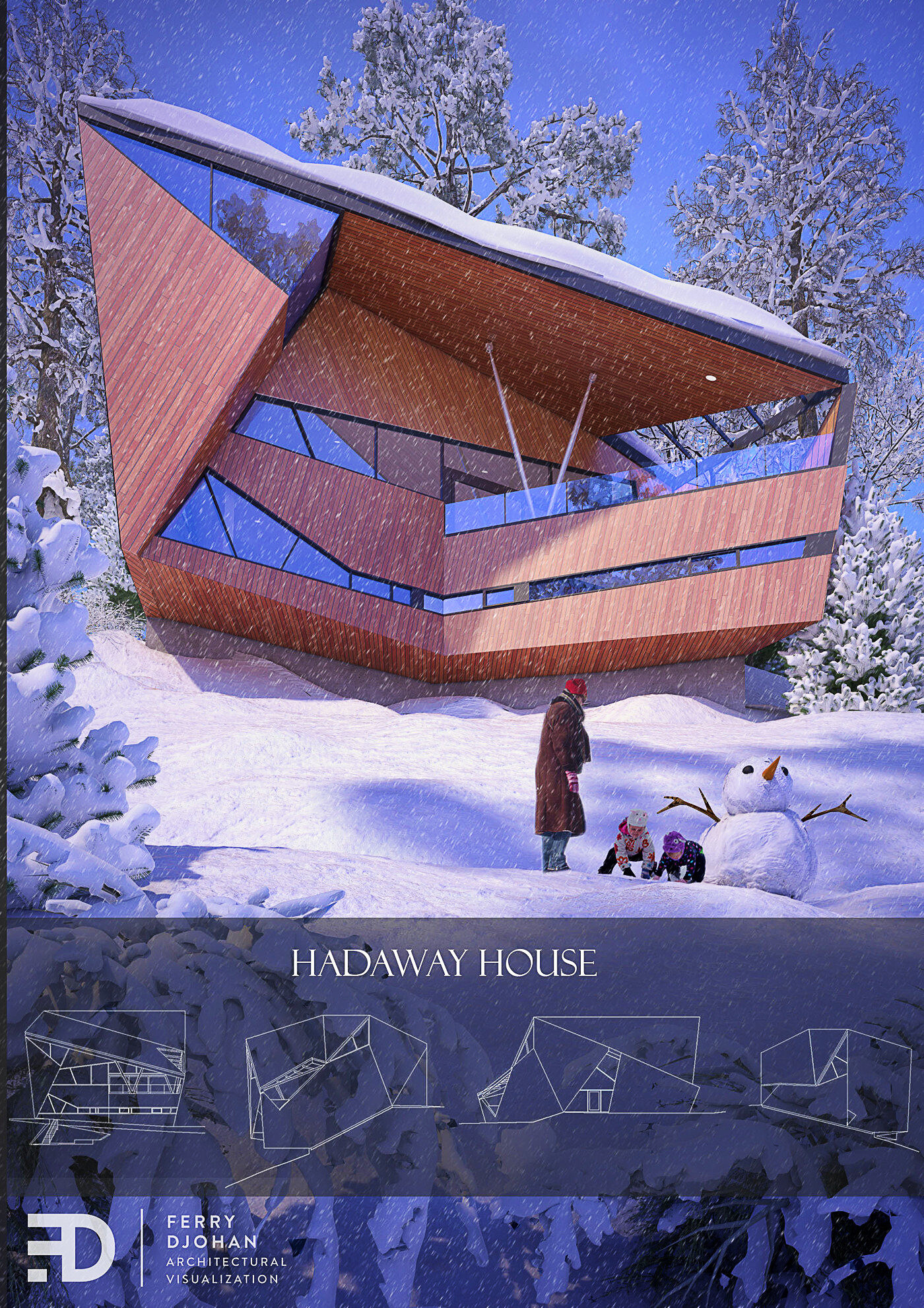 ArtStation - Hadaway House in Winter