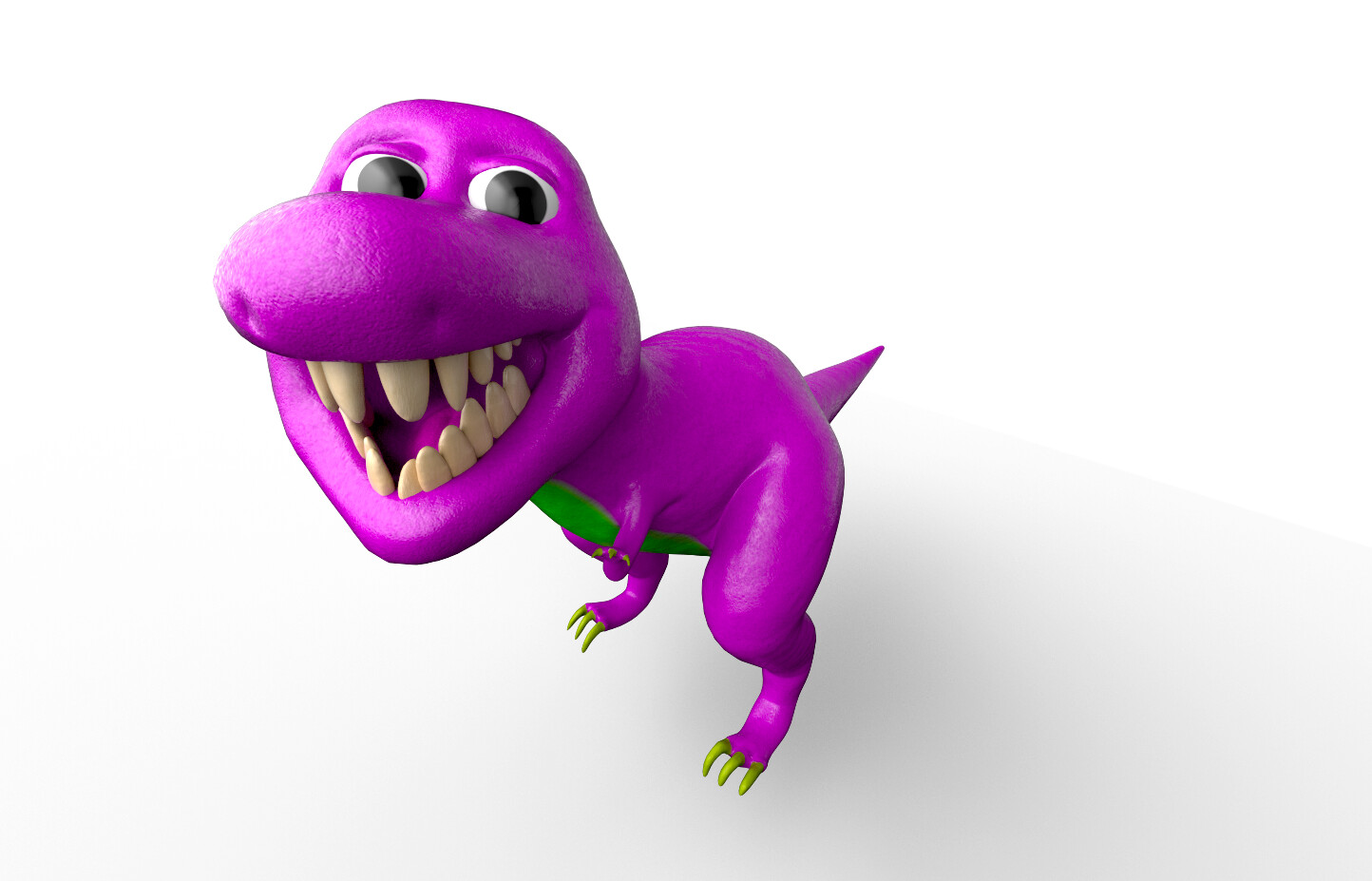 ArtStation - Stylized Barney the dinosaur