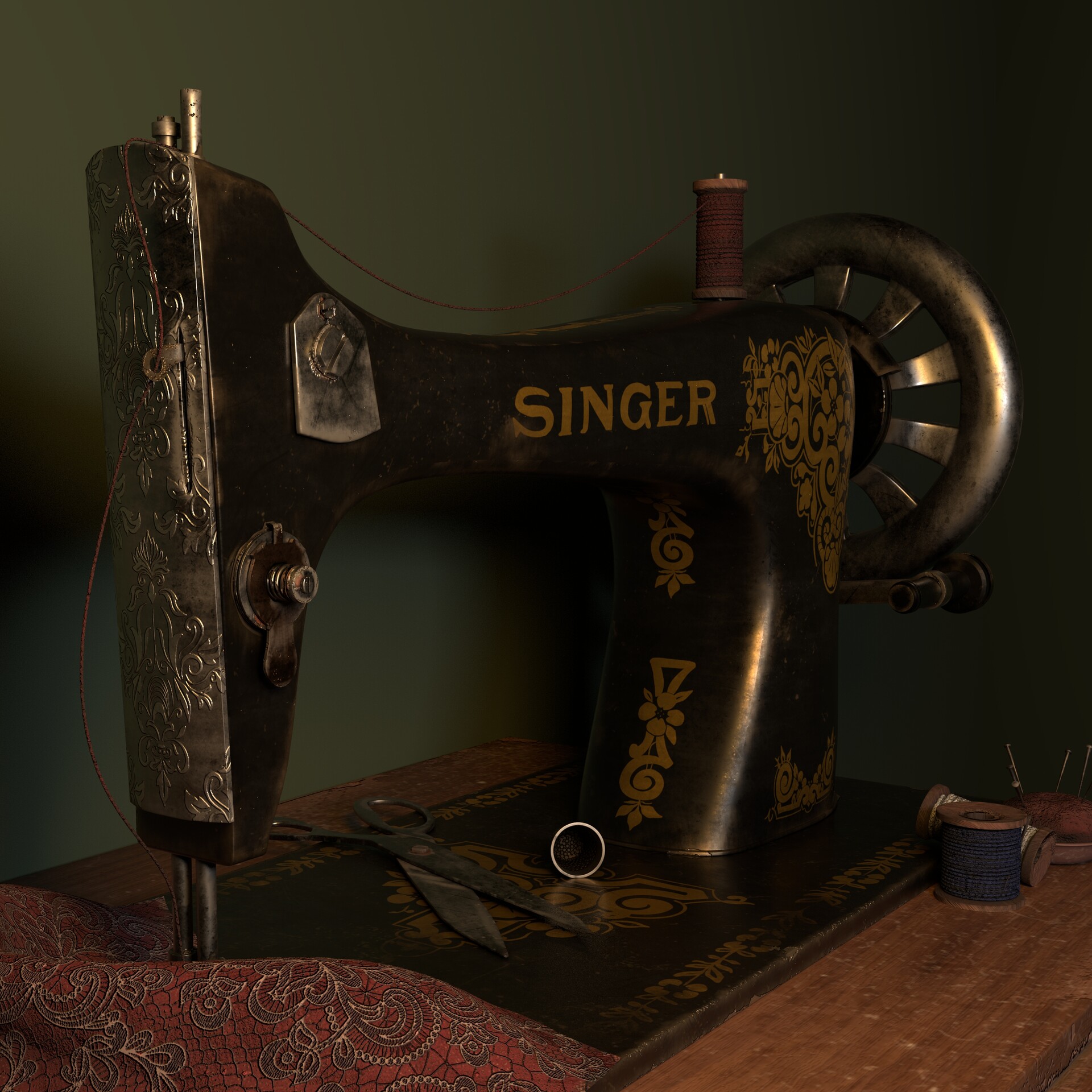 ArtStation - SINGER SEWING MACHINE