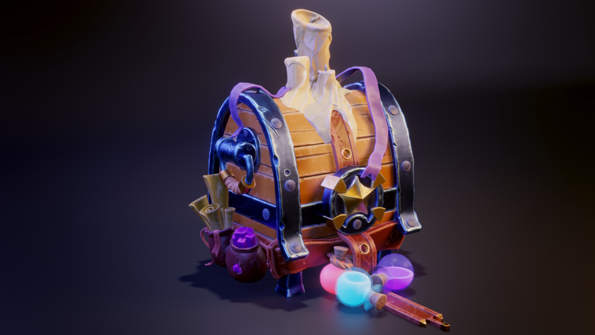 ArtStation - Stilized Magic Chest