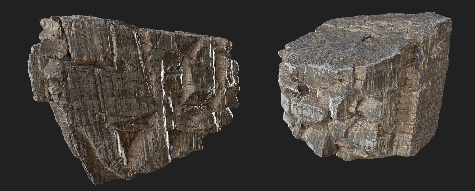 Thomas Carter - Houdini Procedural Cliff Colour Test + Breakdown