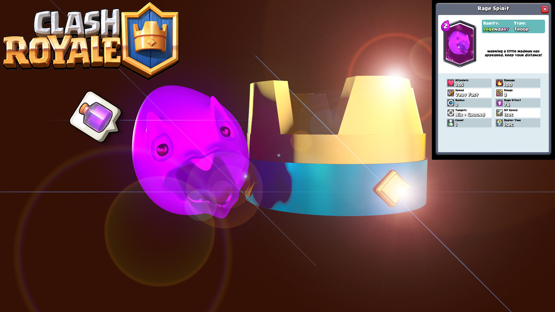 ArtStation - Rage Spirit New Card (Clash Royale) Legendary