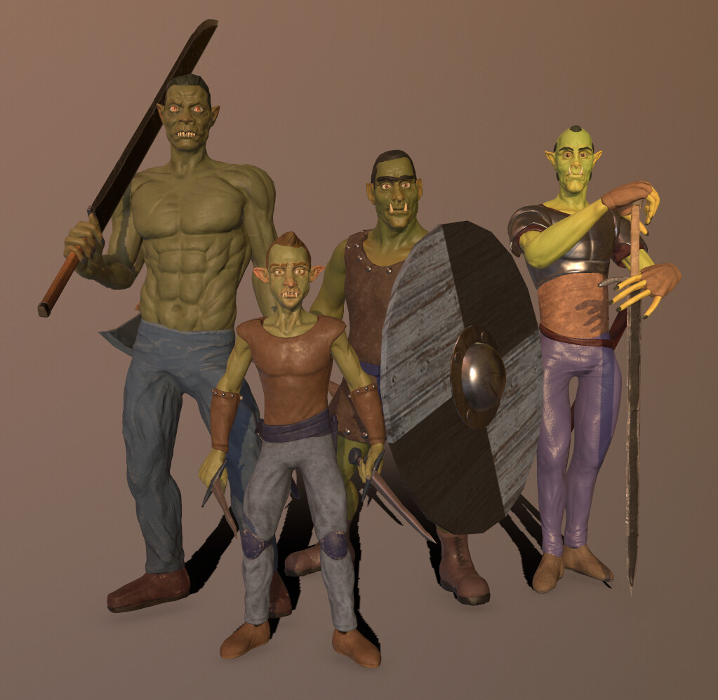 ArtStation - Four orcs band