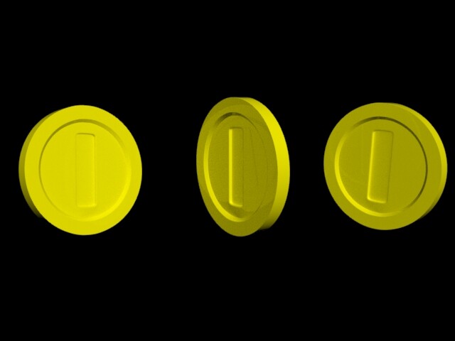 ArtStation - Mario Coin high-poly