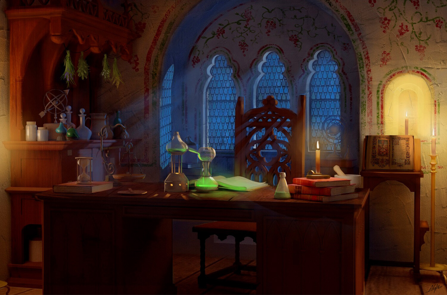 ArtStation - The Alchemist's Room