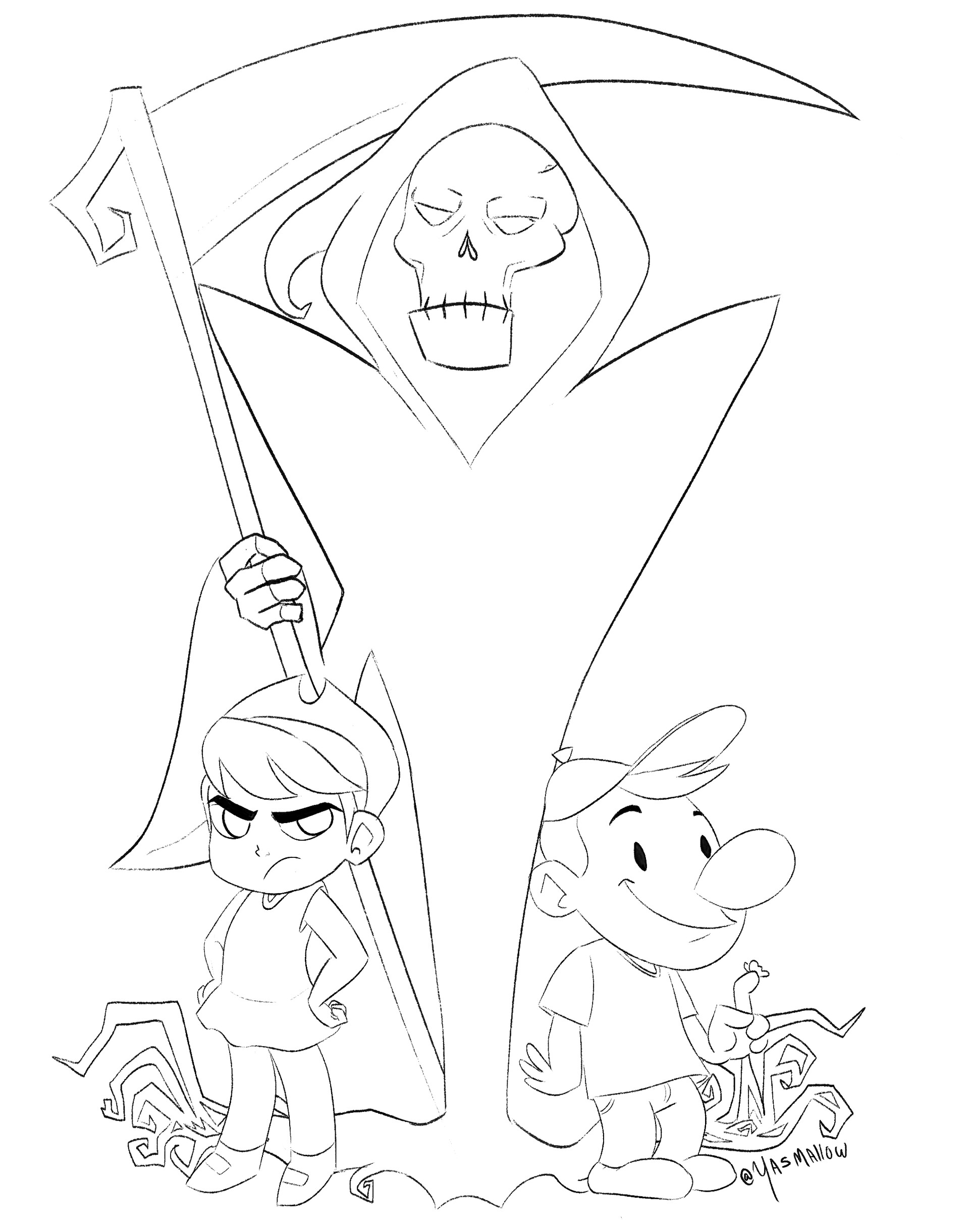 billy and mandy coloring pages