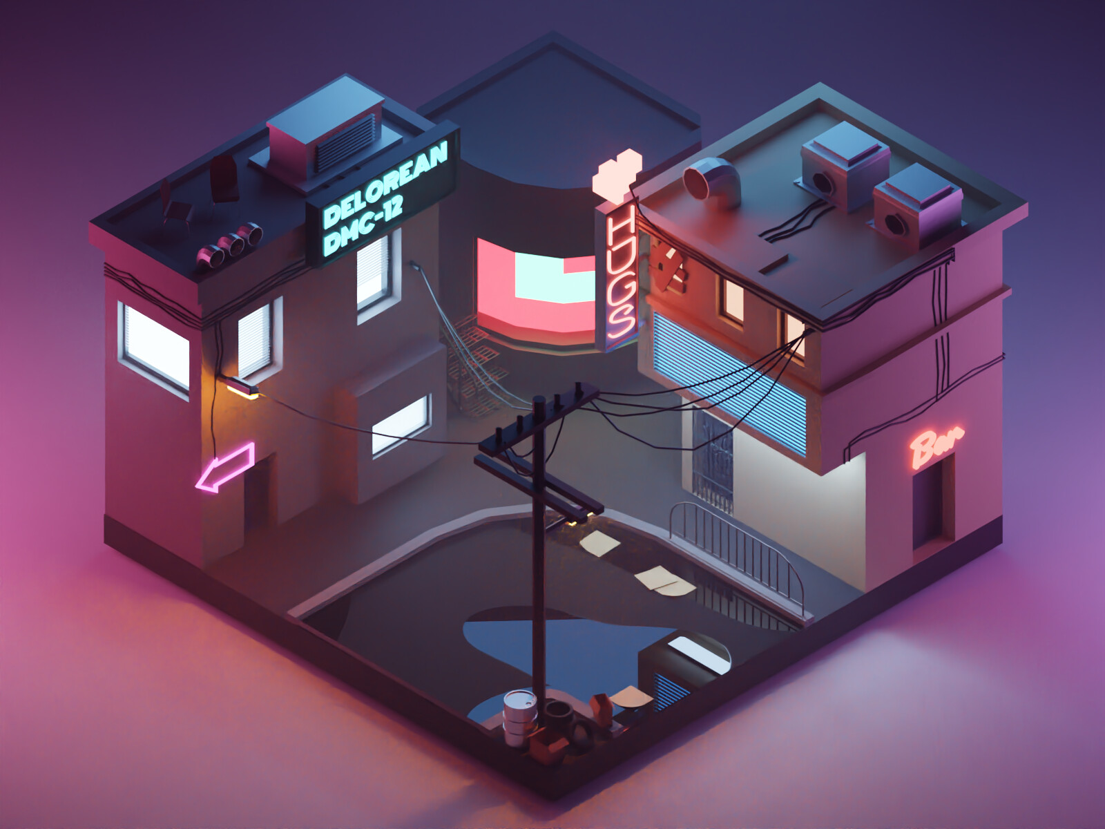 ArtStation - Cyberpunk Theme Mini-City