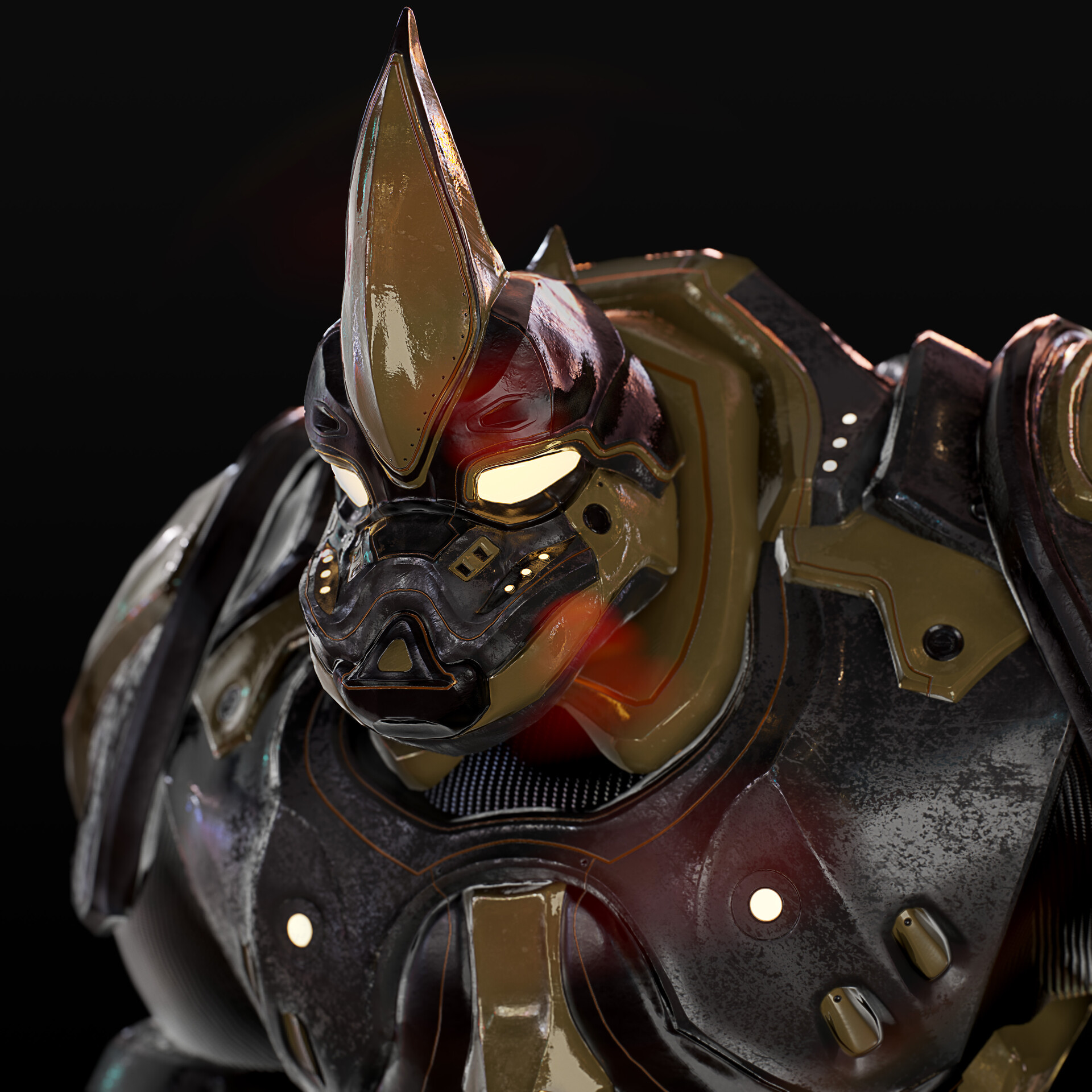 ArtStation - Rhino Mech Armor Concept Art