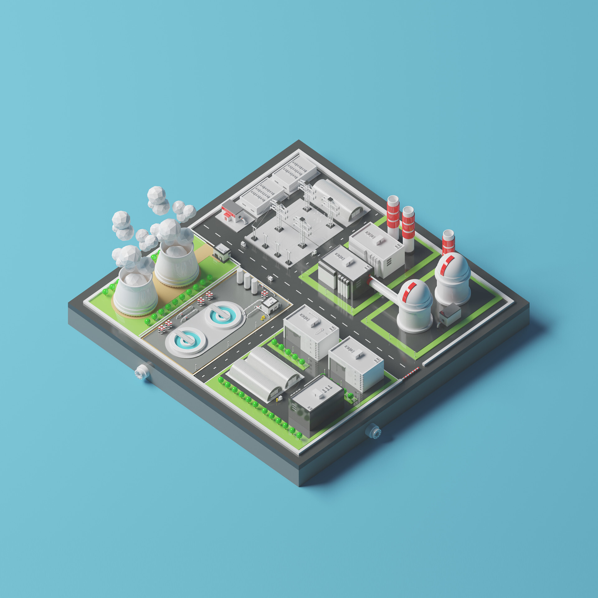 ArtStation - Nuclear plant station