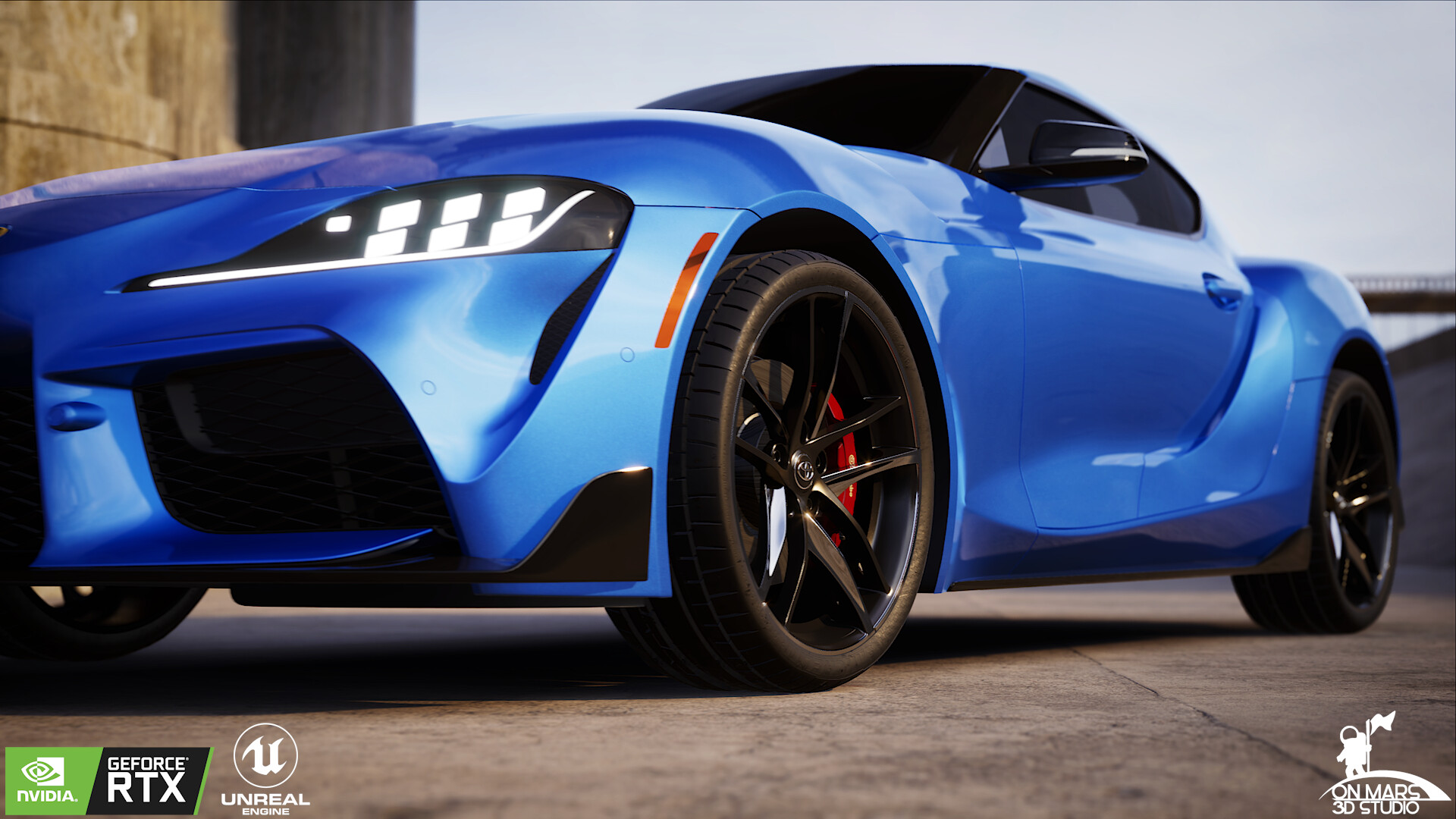 On Mars 3D - Unreal Engine Ray Tracing - Toyota Supra