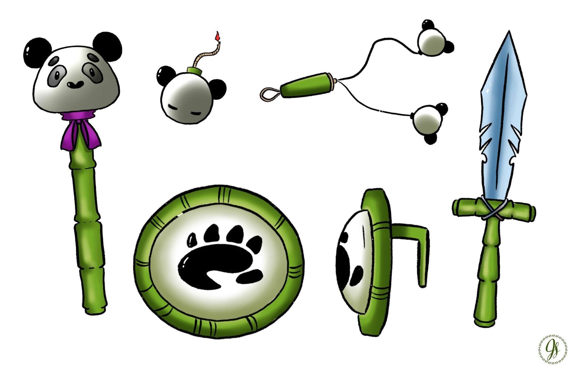 ArtStation - Panda Themed Weapons