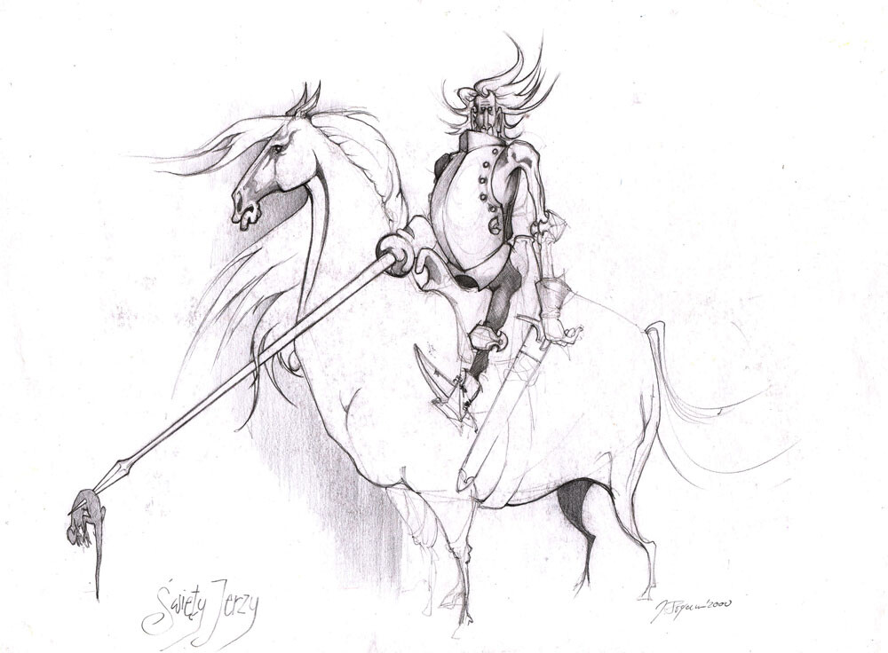Jarek Figan - Saint George drawing