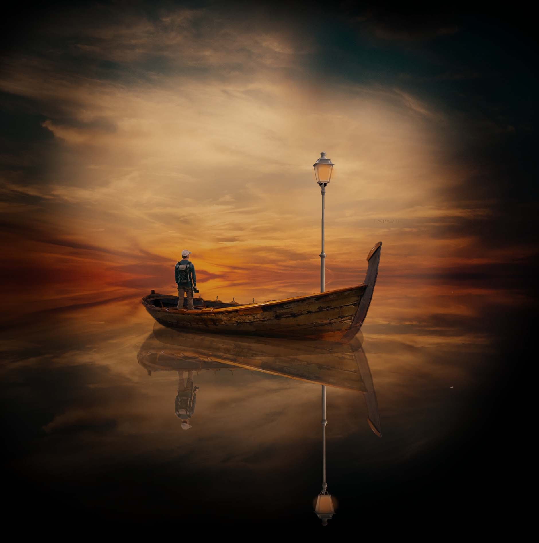 ArtStation - sunset reflection