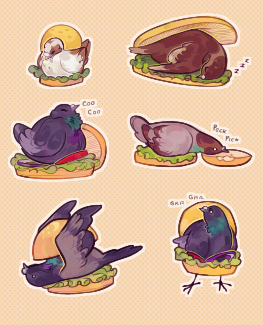ArtStation - Burger Pigeons